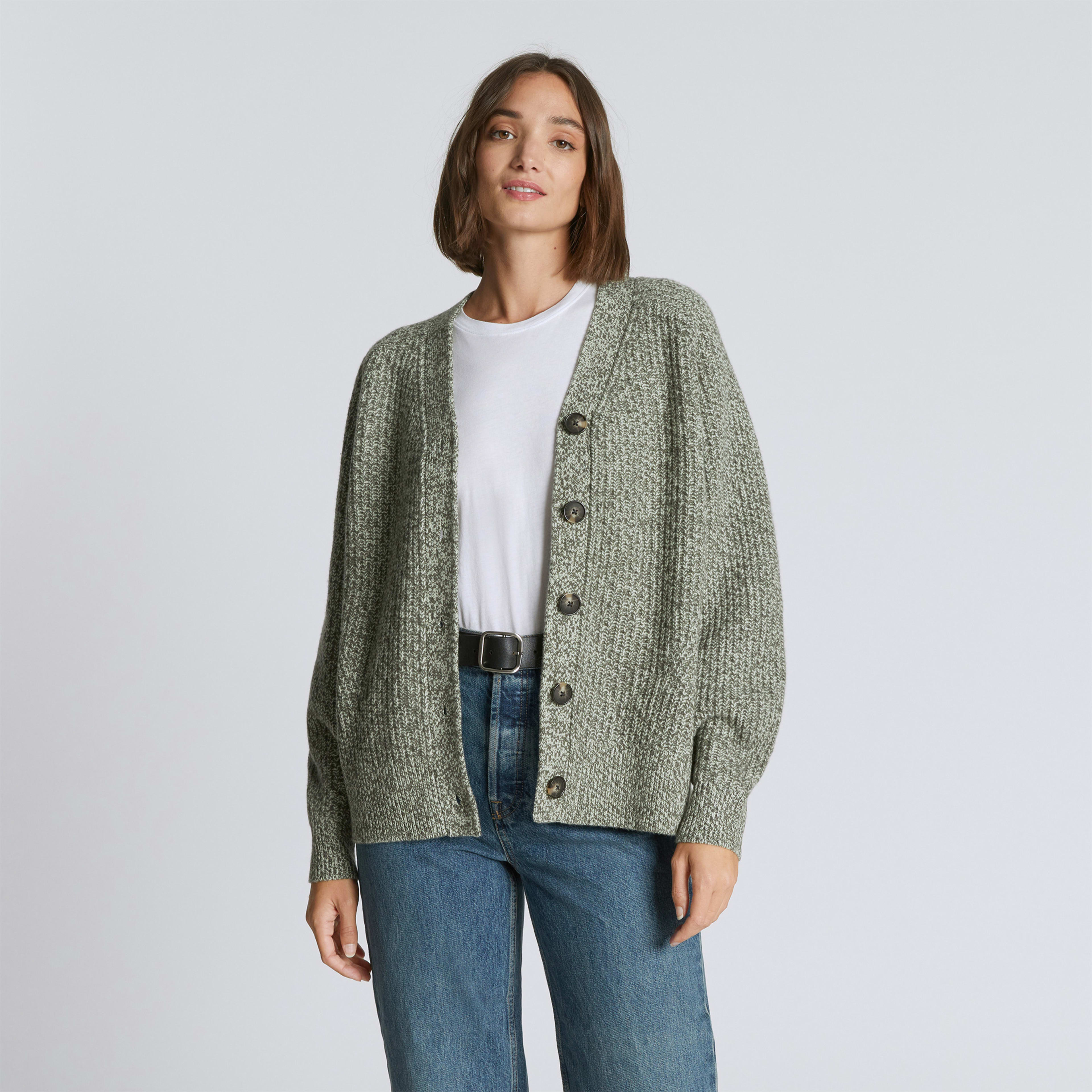 The Felted Merino Cardigan Seafoam Green / Kambaba Twist – Everlane