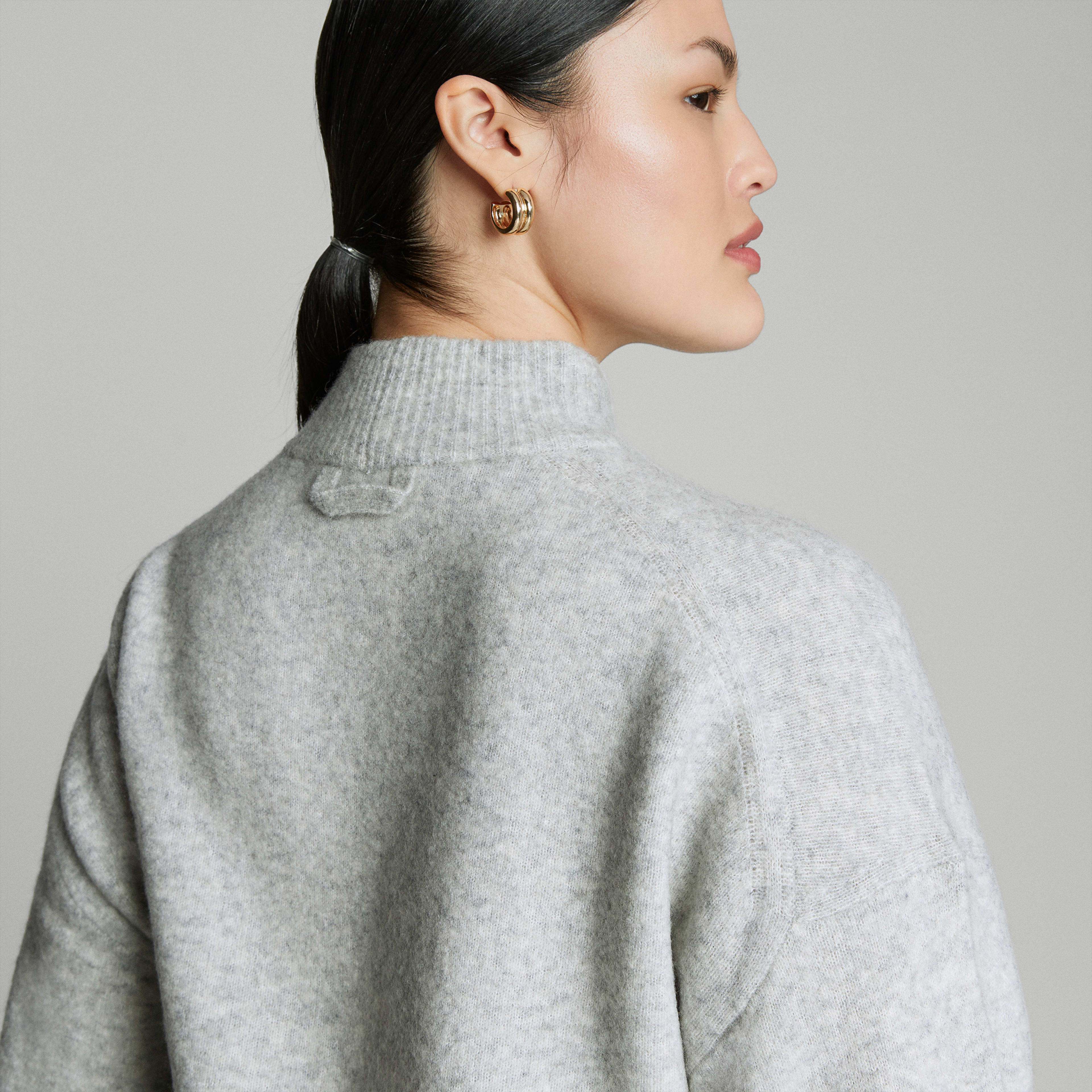 The Cozy-Stretch Pullover Heathered Grey – Everlane