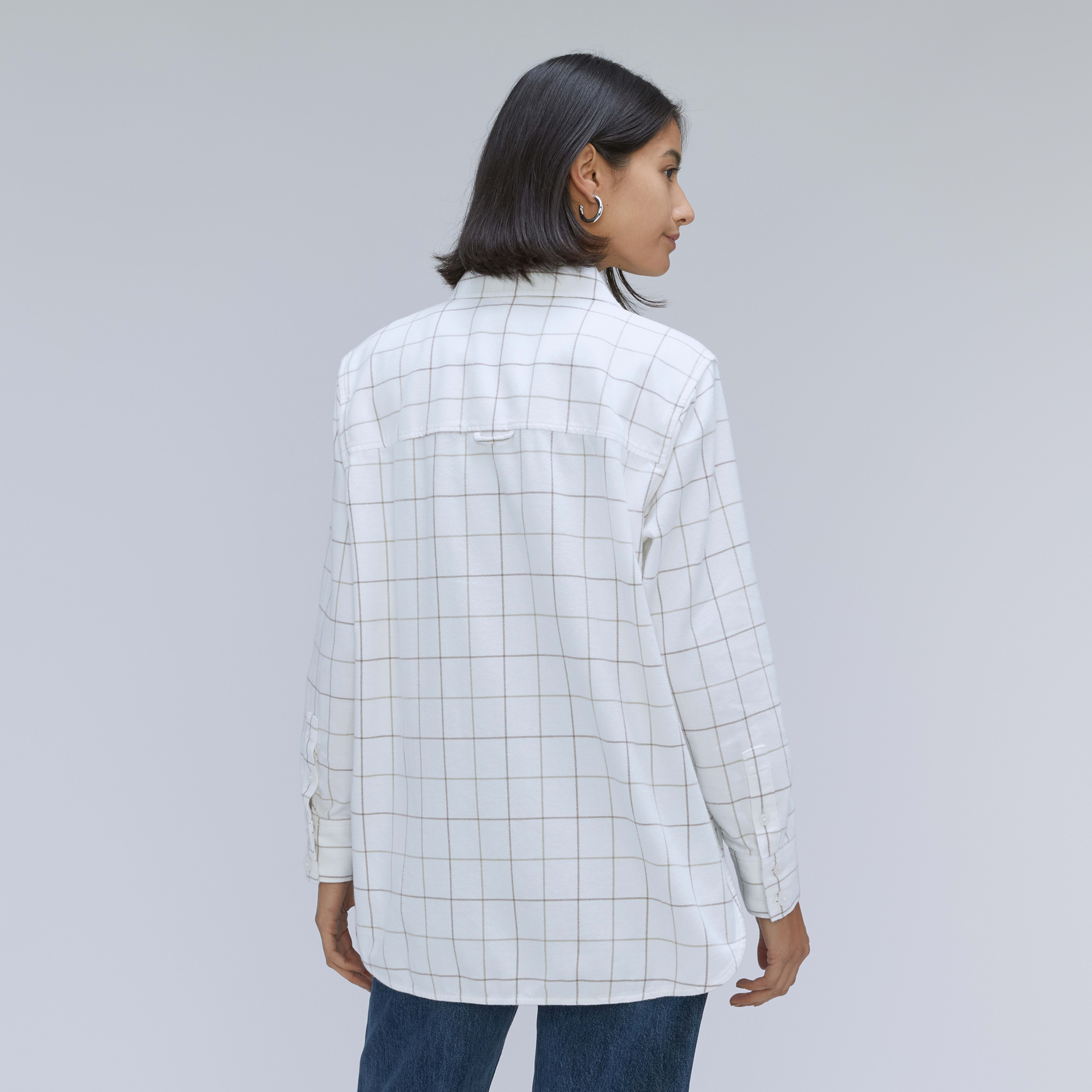 The Classic Cotton Flannel Shirt Canvas Tan Plaid – Everlane
