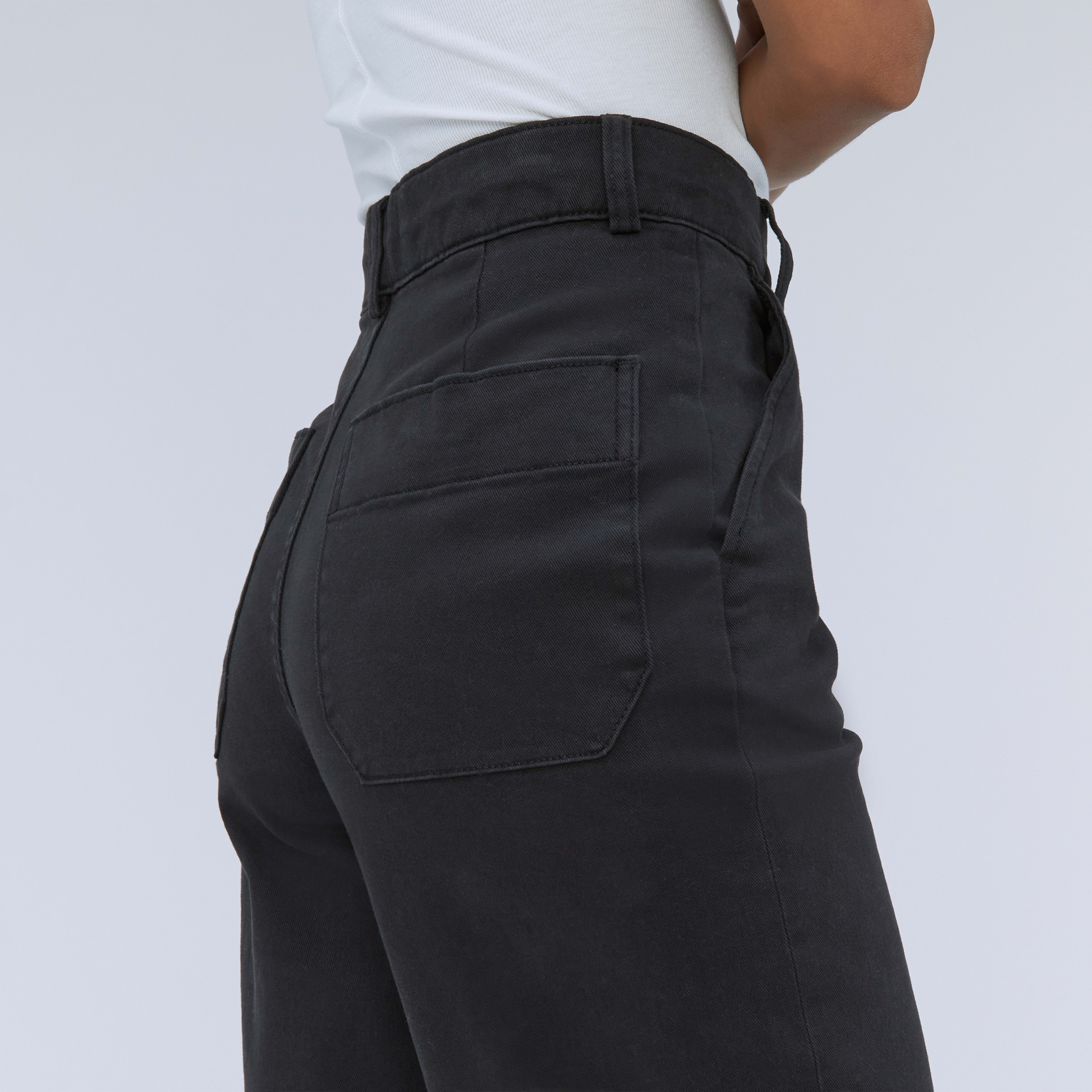 The Organic Wide-Leg Pant Black – Everlane