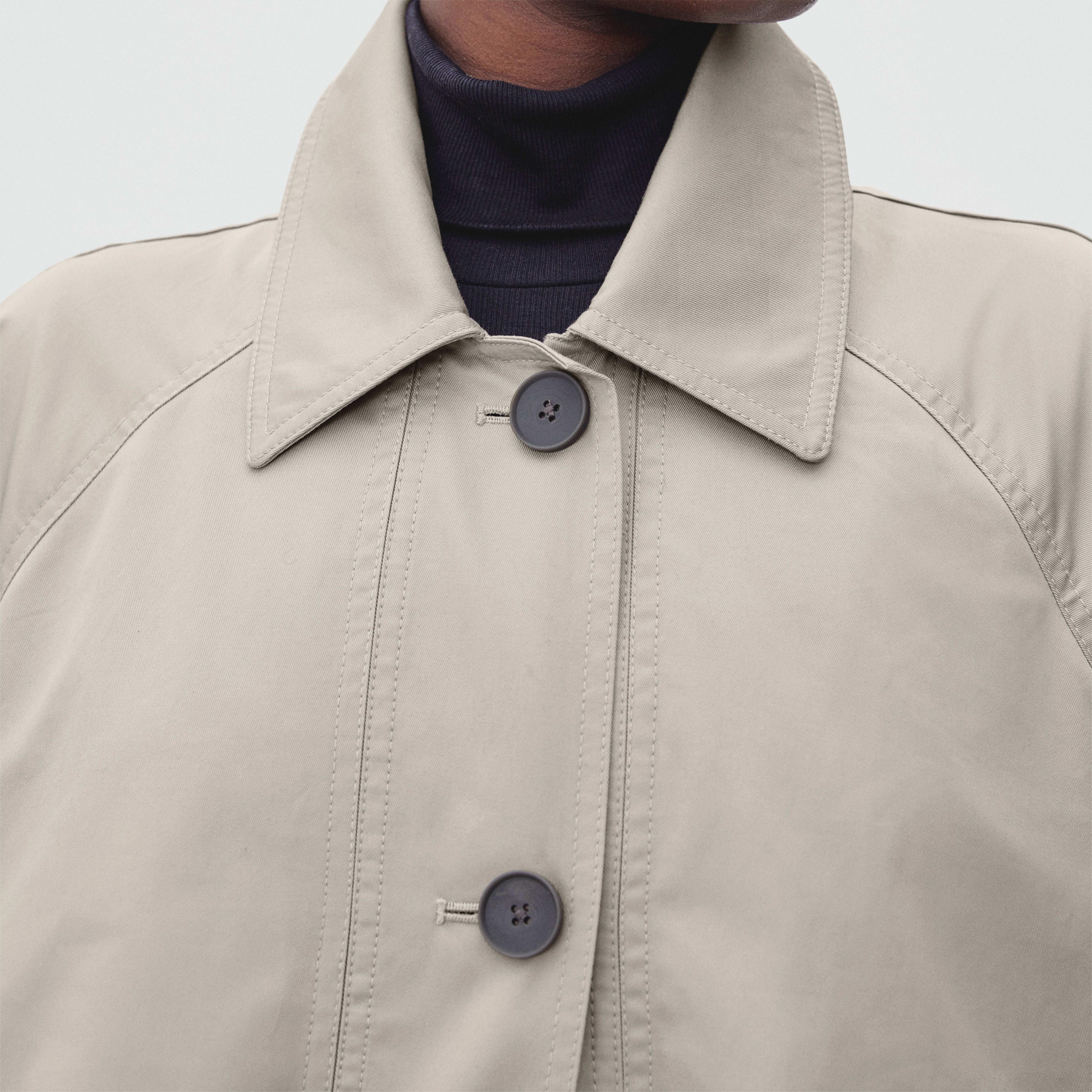 The Long Mac Coat Stone – Everlane