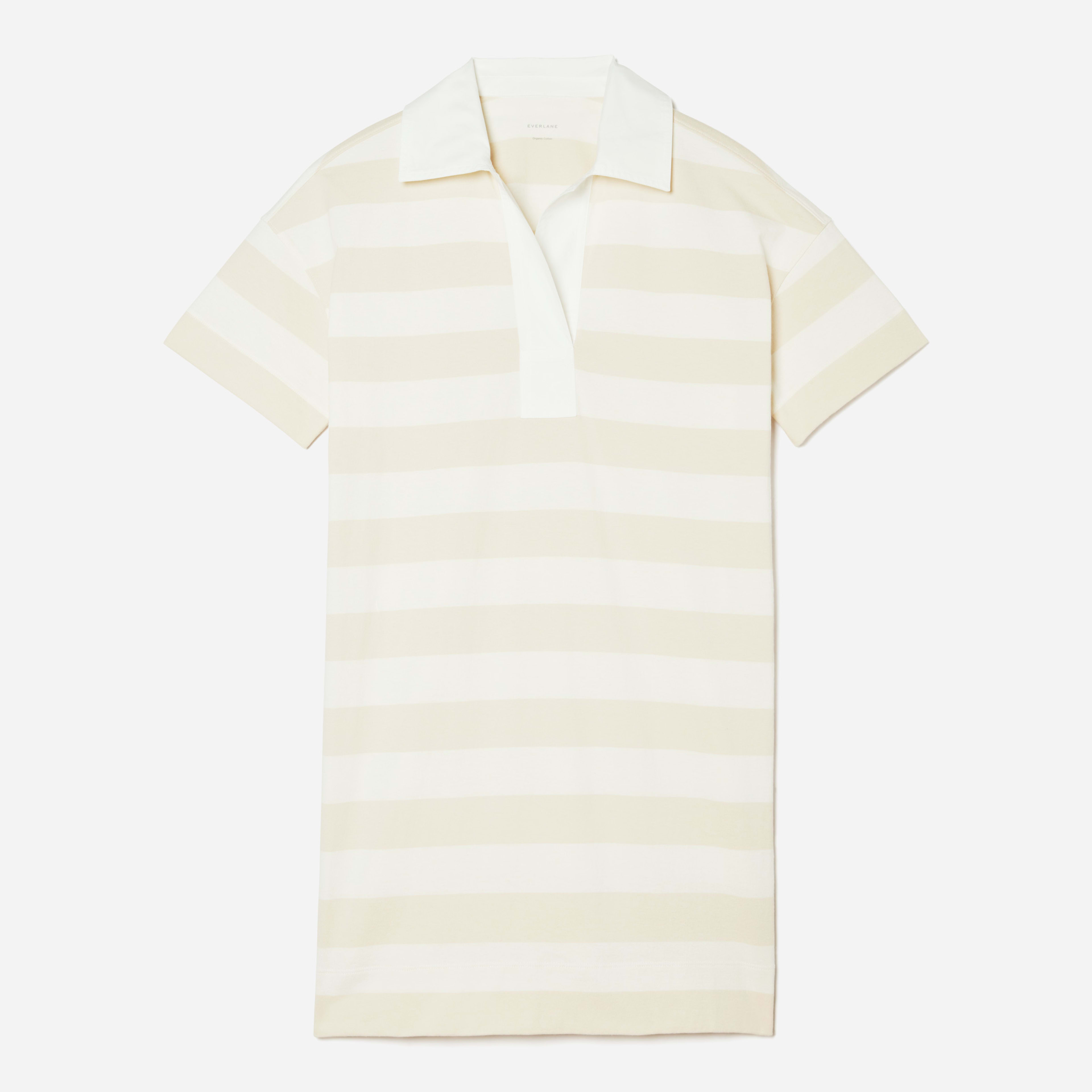 The Organic Cotton Polo Dress Beech / Bone – Everlane