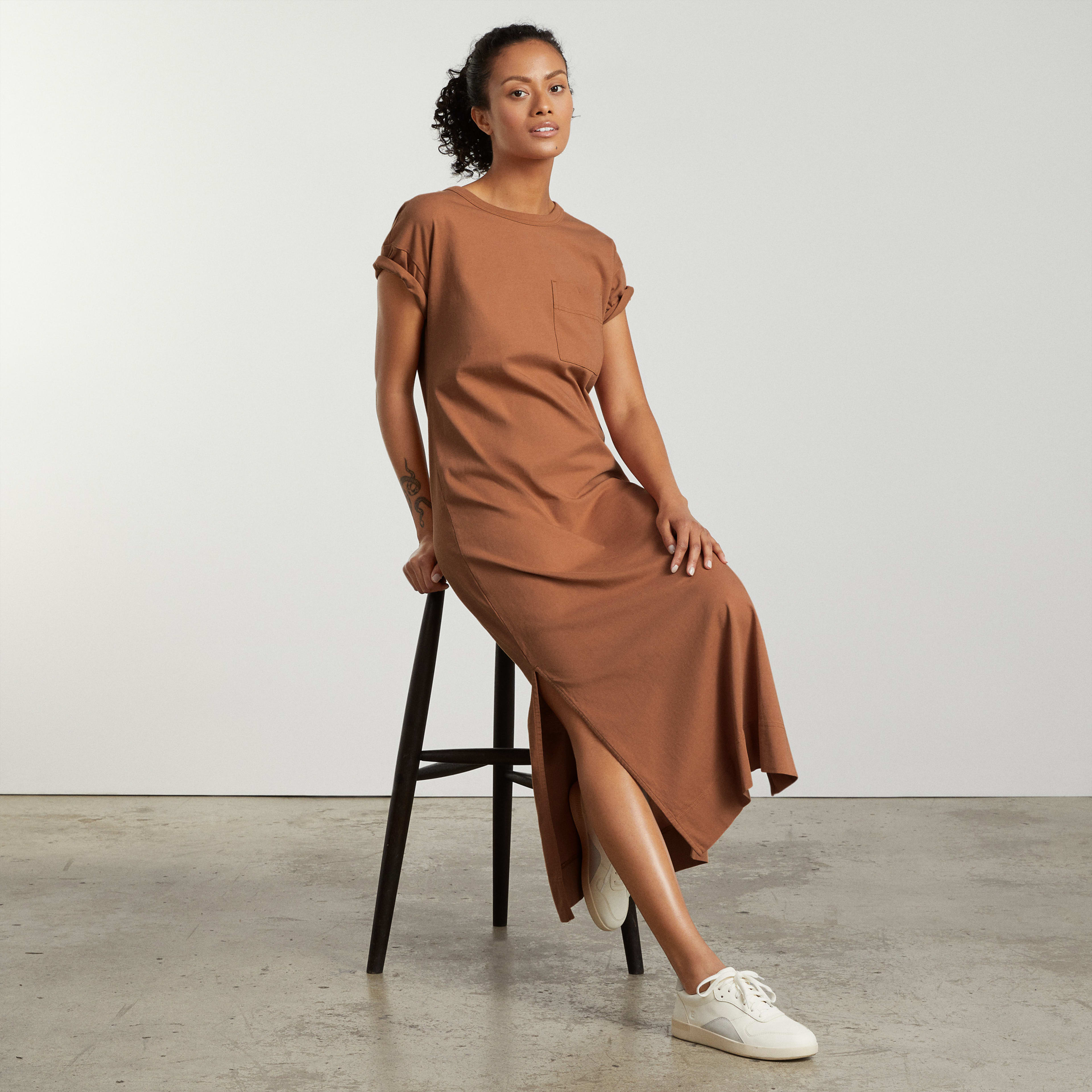 The Organic Weekend Maxi Dress Tawny Brown – Everlane