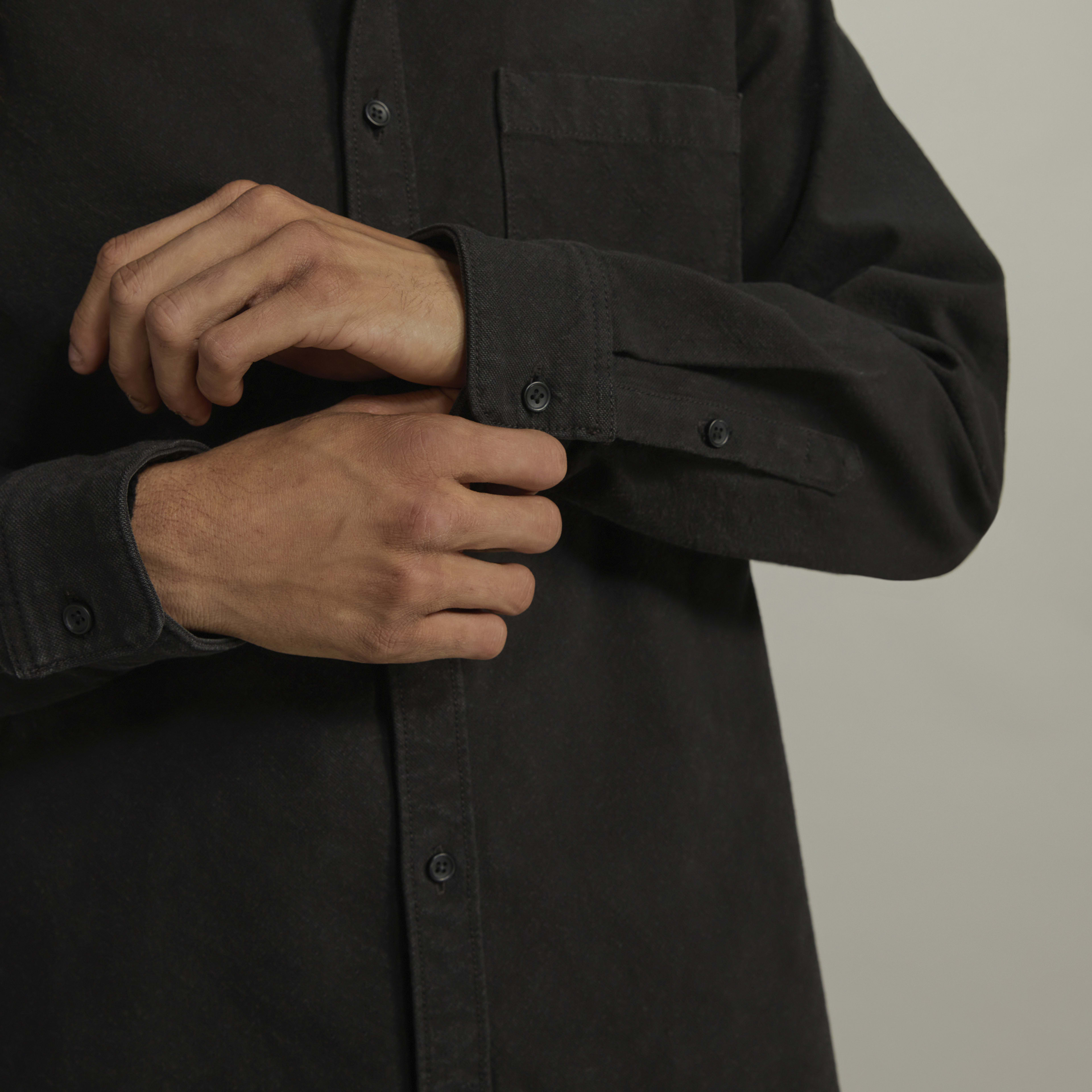 The Canvas Organic Cotton Overshirt Black – Everlane