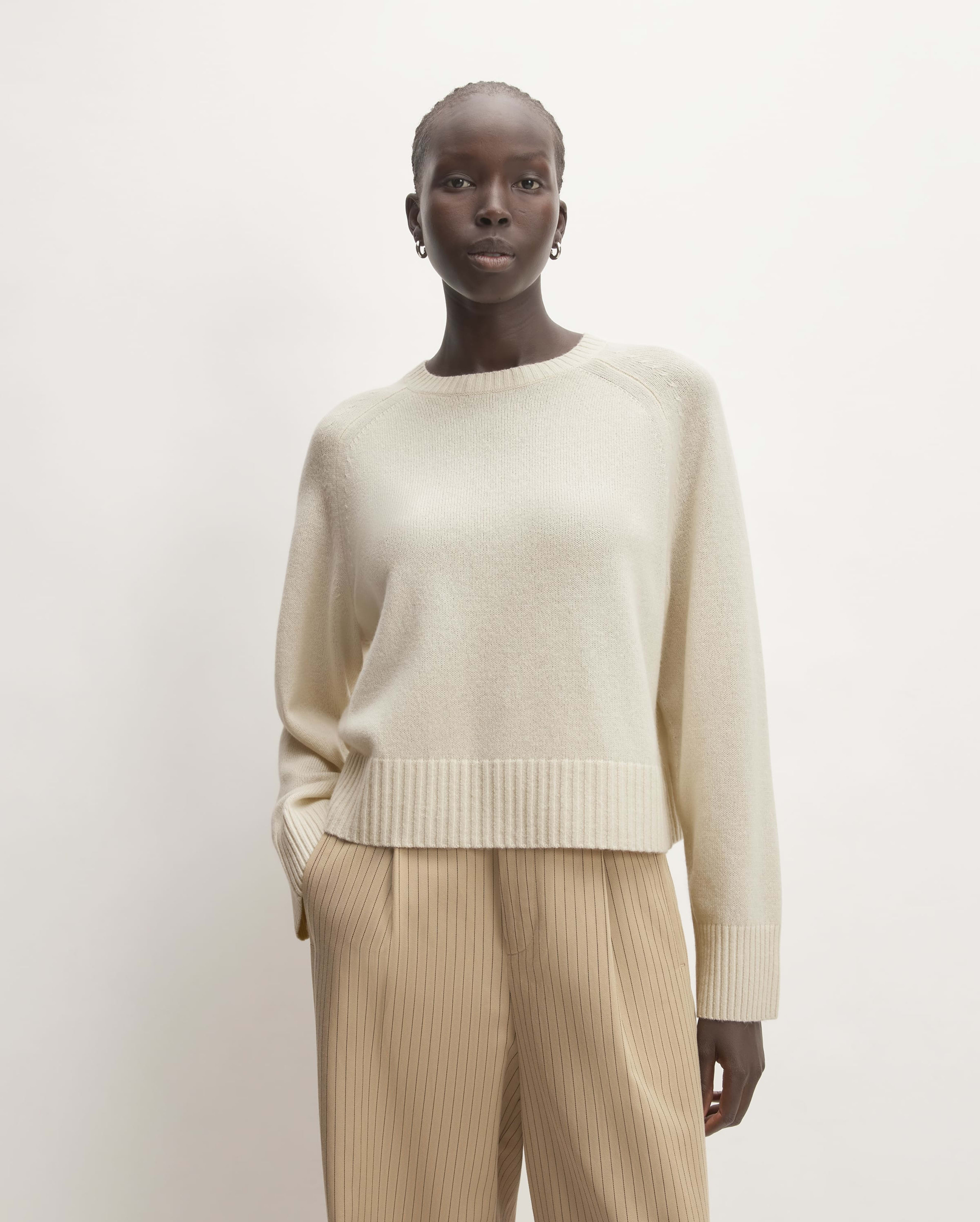Image Of The Cashmere Boxy Crew Sweater
