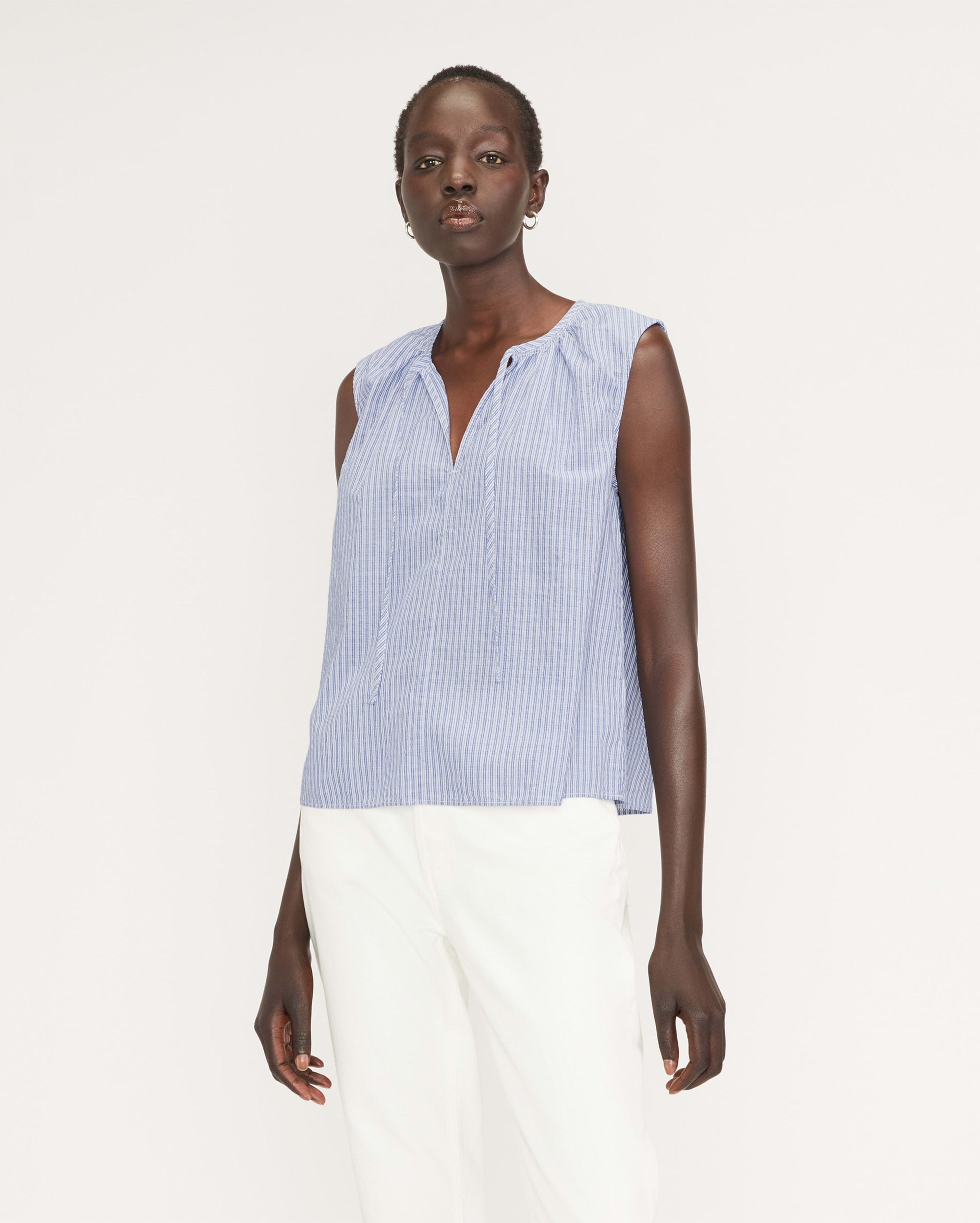 Image of The Gathered Tie-Front Top