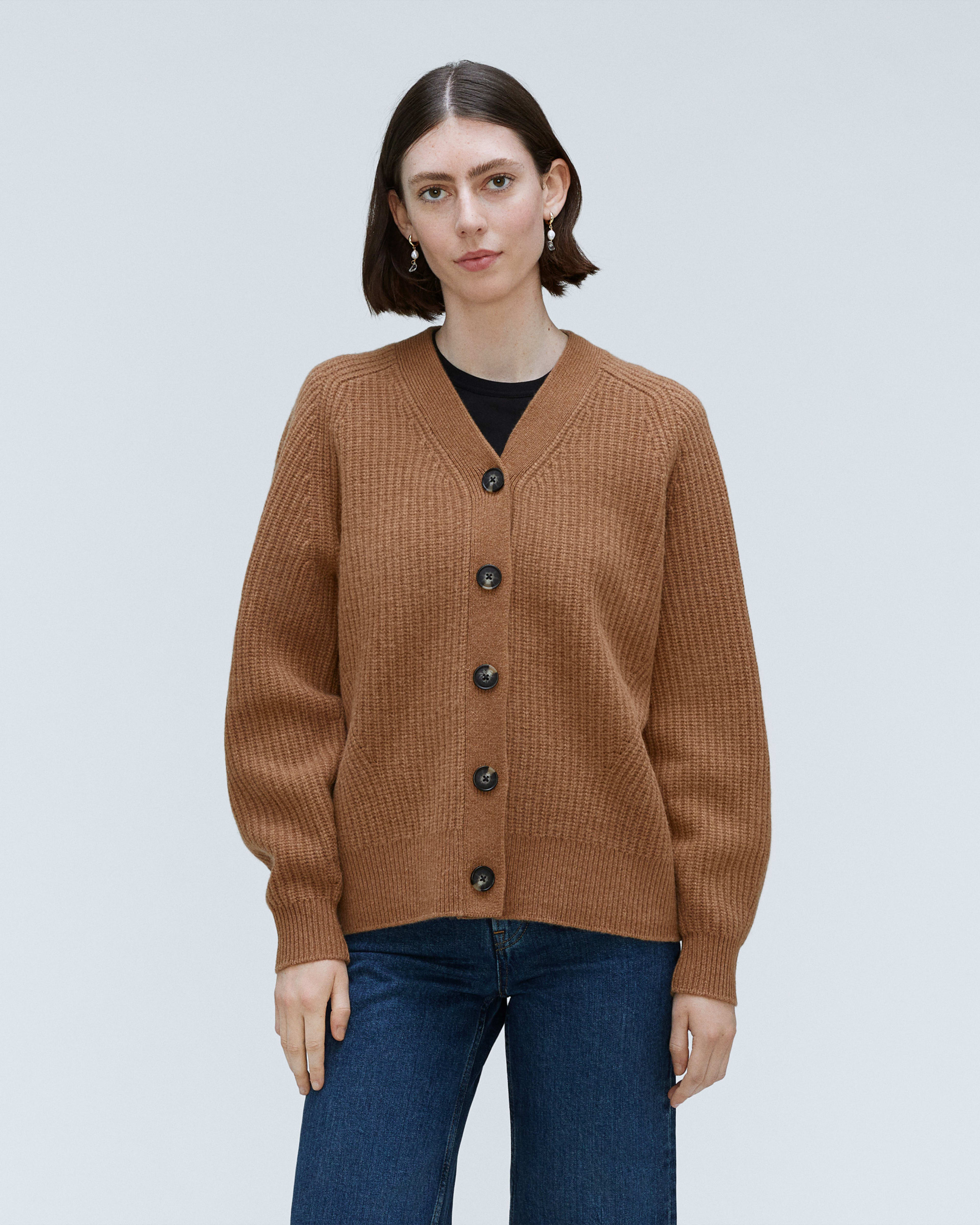 The Felted Merino Cardigan Deep Camel – Everlane