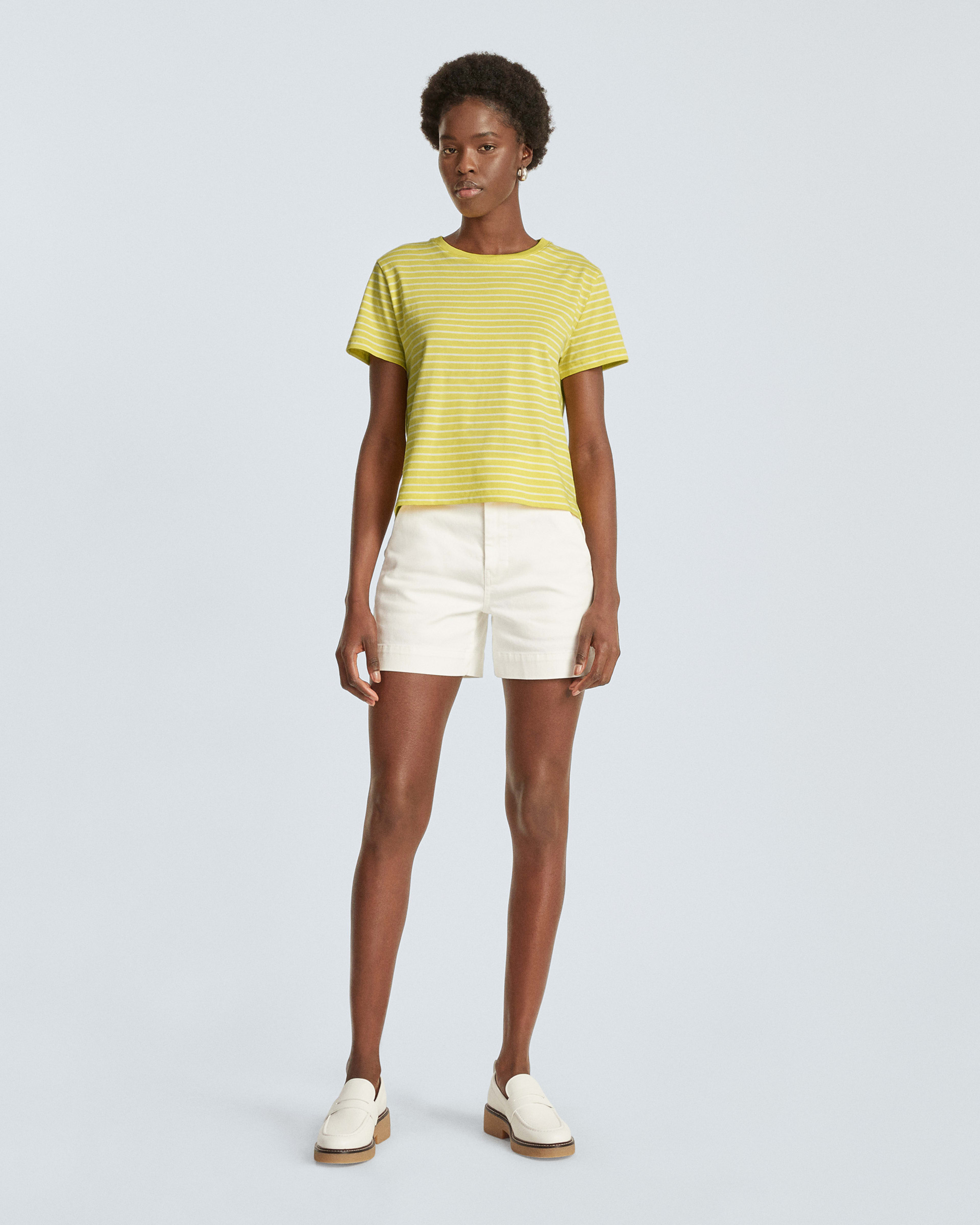 The Organic Cotton Box-Cut Tee Acacia / Tan – Everlane
