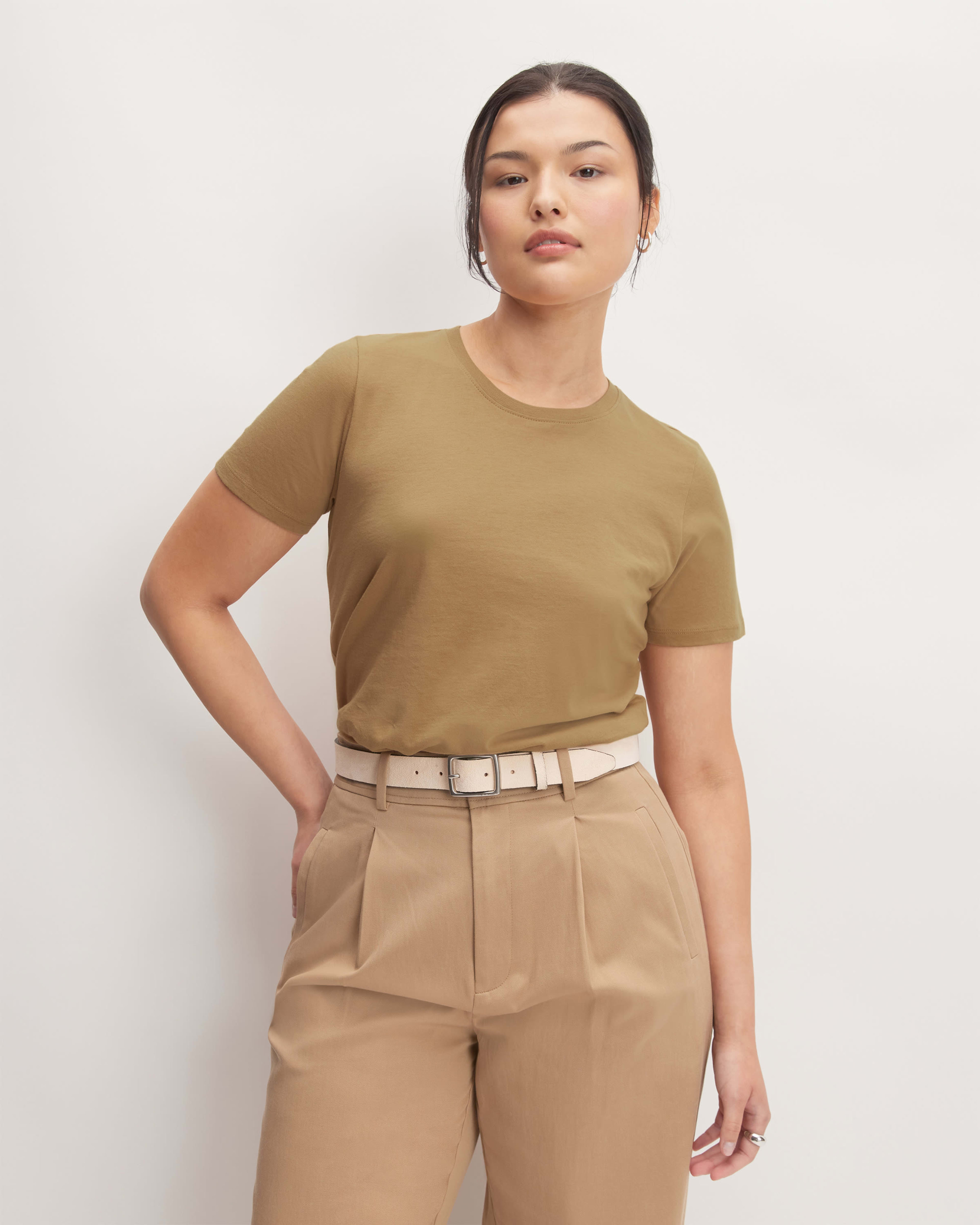 The Box-Cut Tee in Essential Cotton Sage Green – Everlane