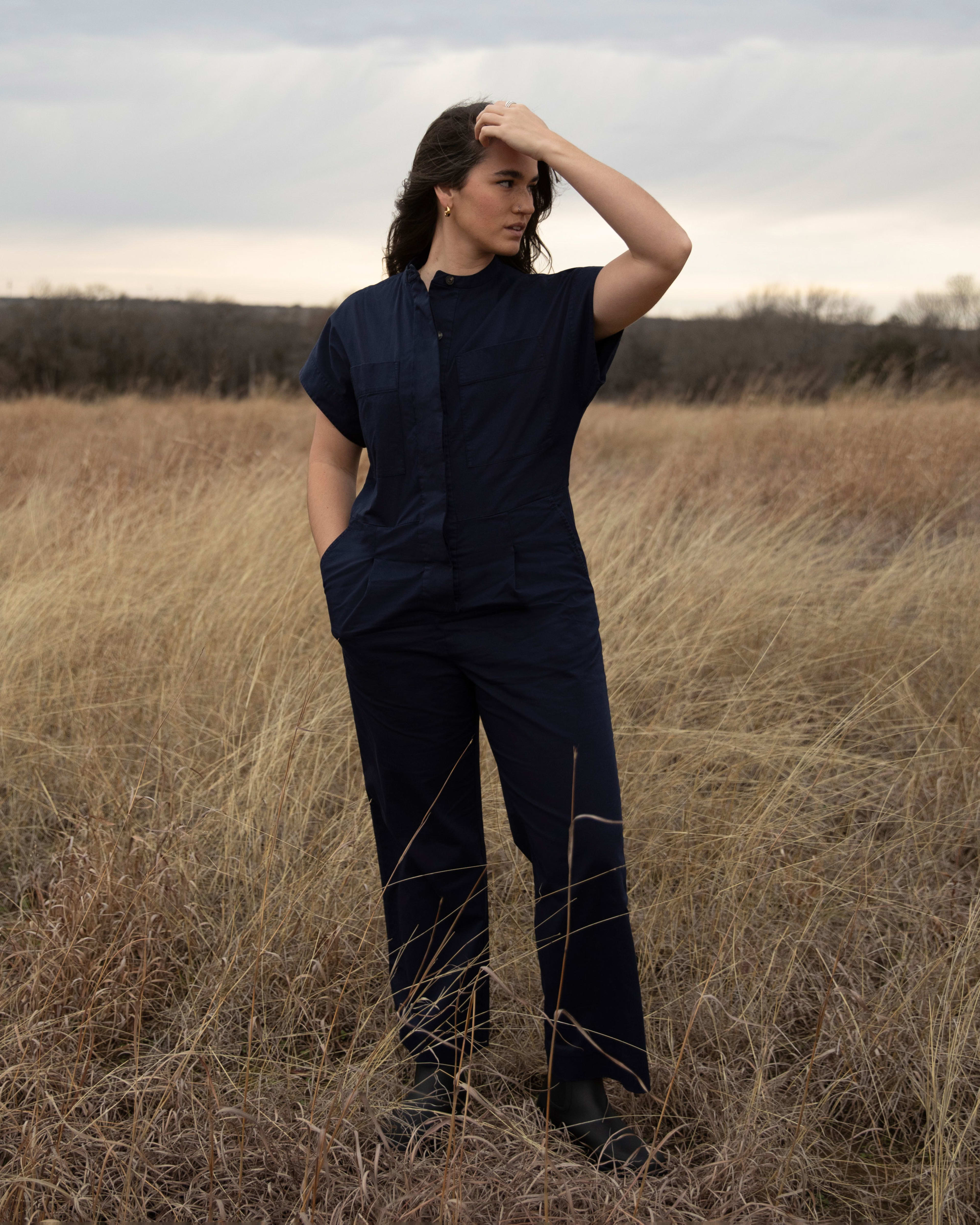 The Easy Workwear Jumpsuit Navy – Everlane