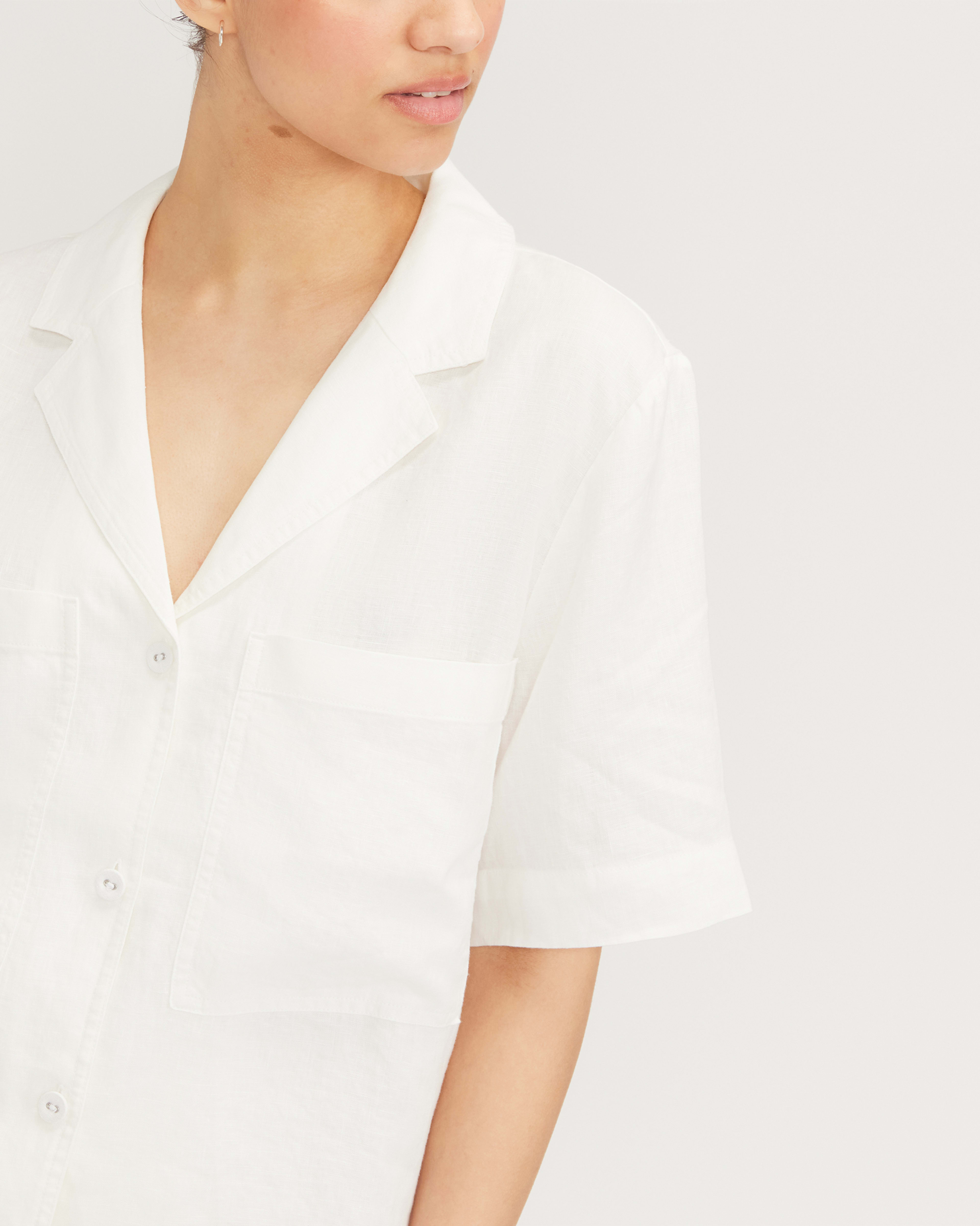 The Linen Workwear Shirt White – Everlane