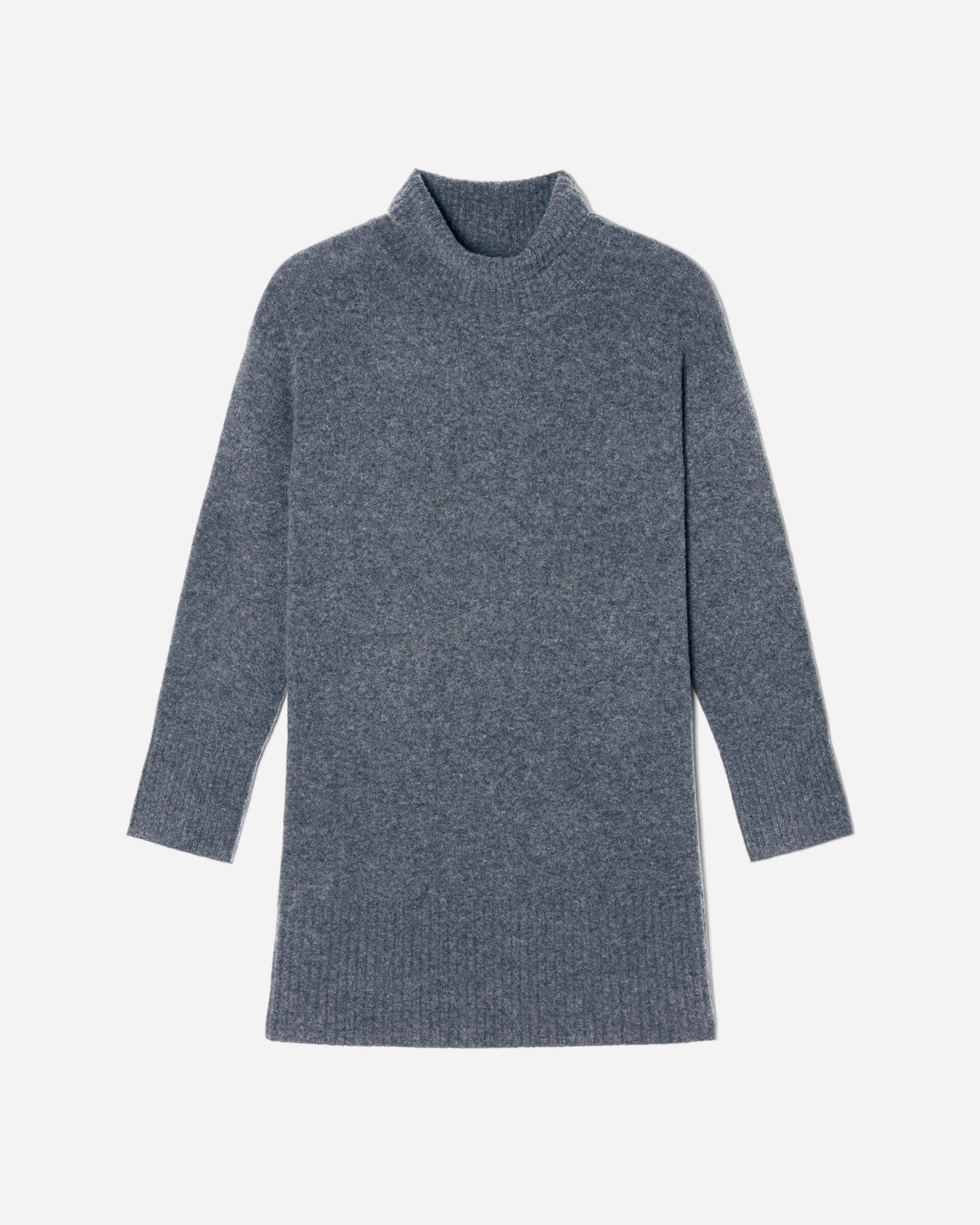 The Cozy Stretch Turtleneck Dress Heathered Charcoal – Everlane