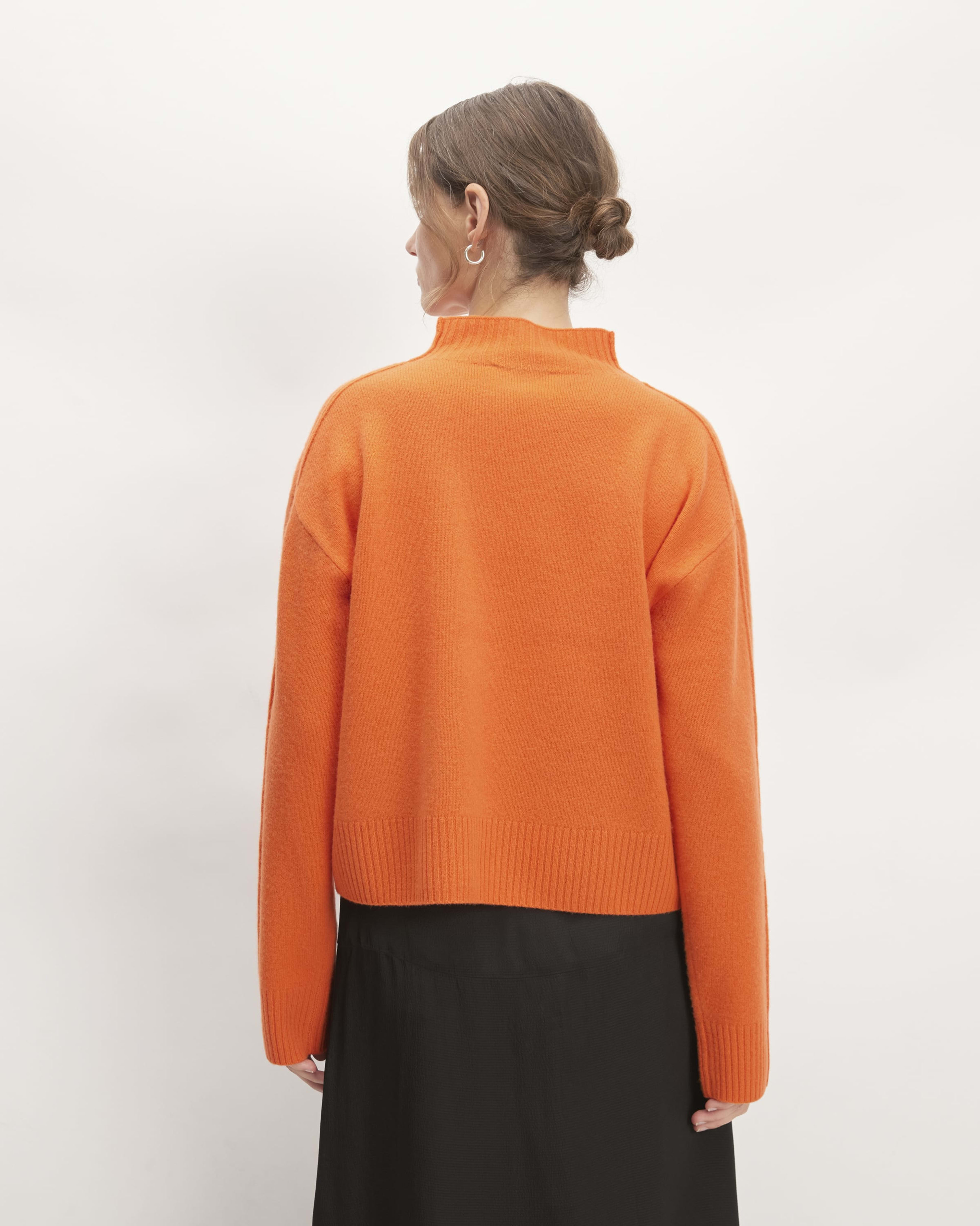 The Good Merino Wool Mockneck Sweater Orange – Everlane