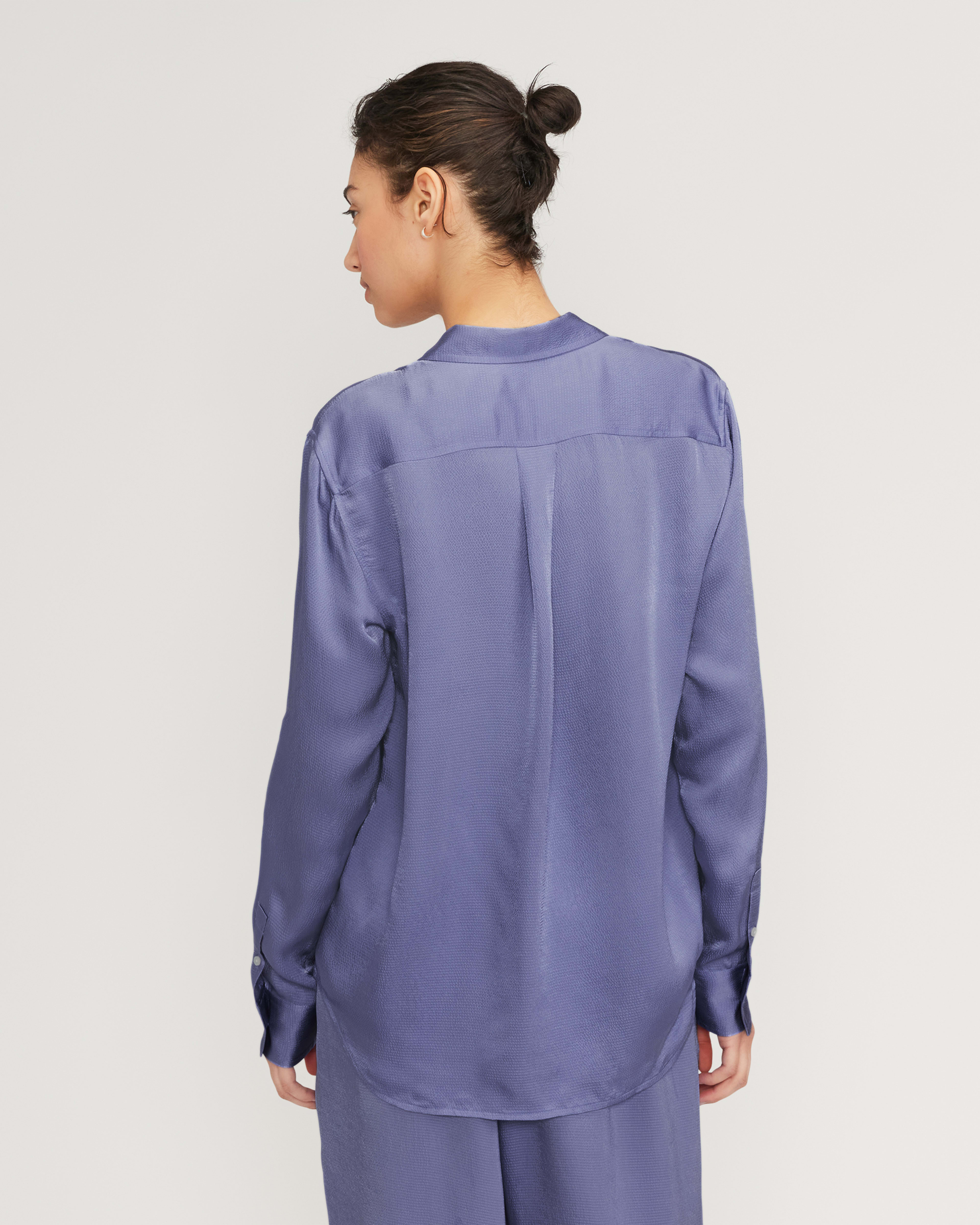 The Satin Relaxed Shirt Cornflower Blue – Everlane