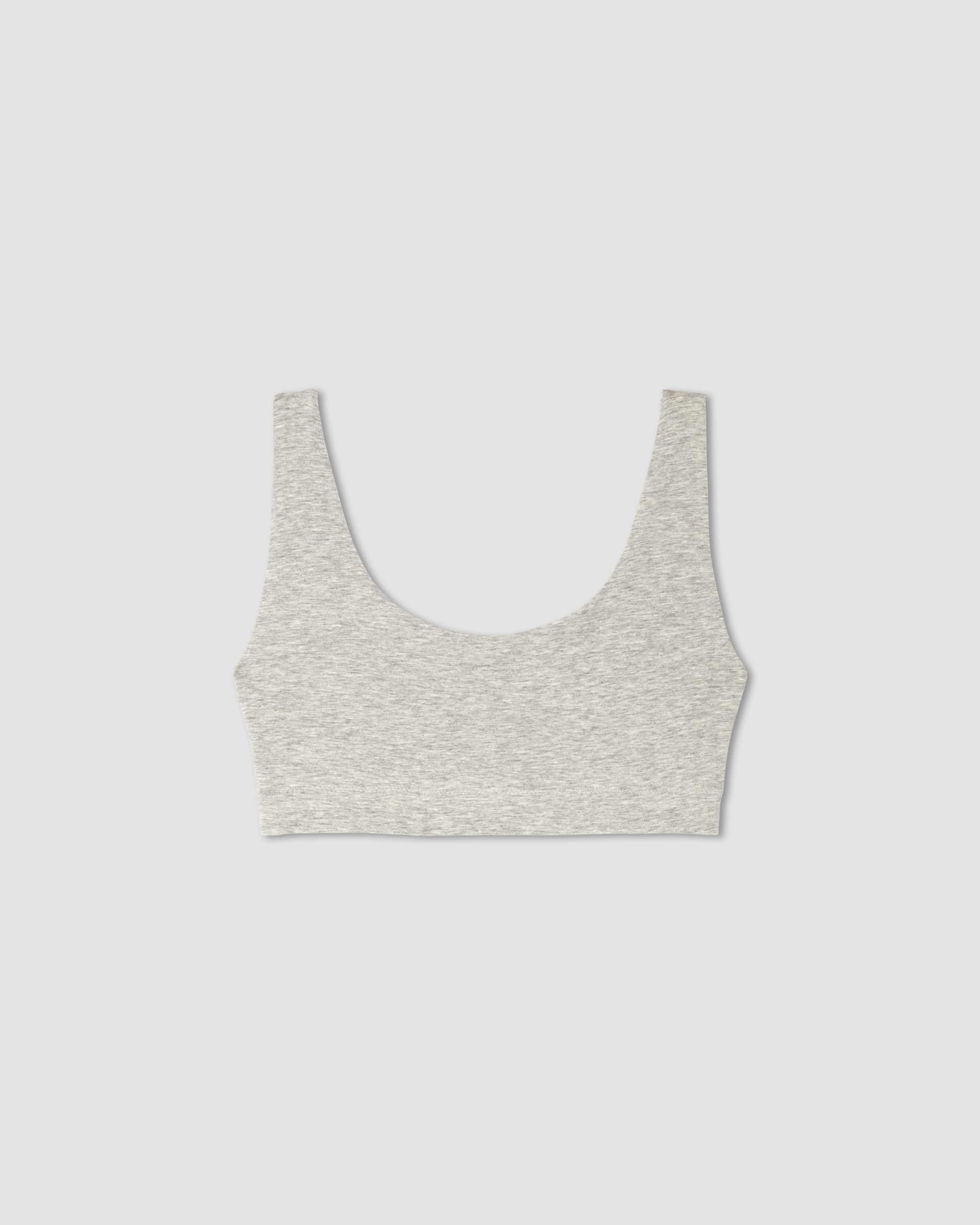 The Cotton Tank Bra Heathered Grey – Everlane