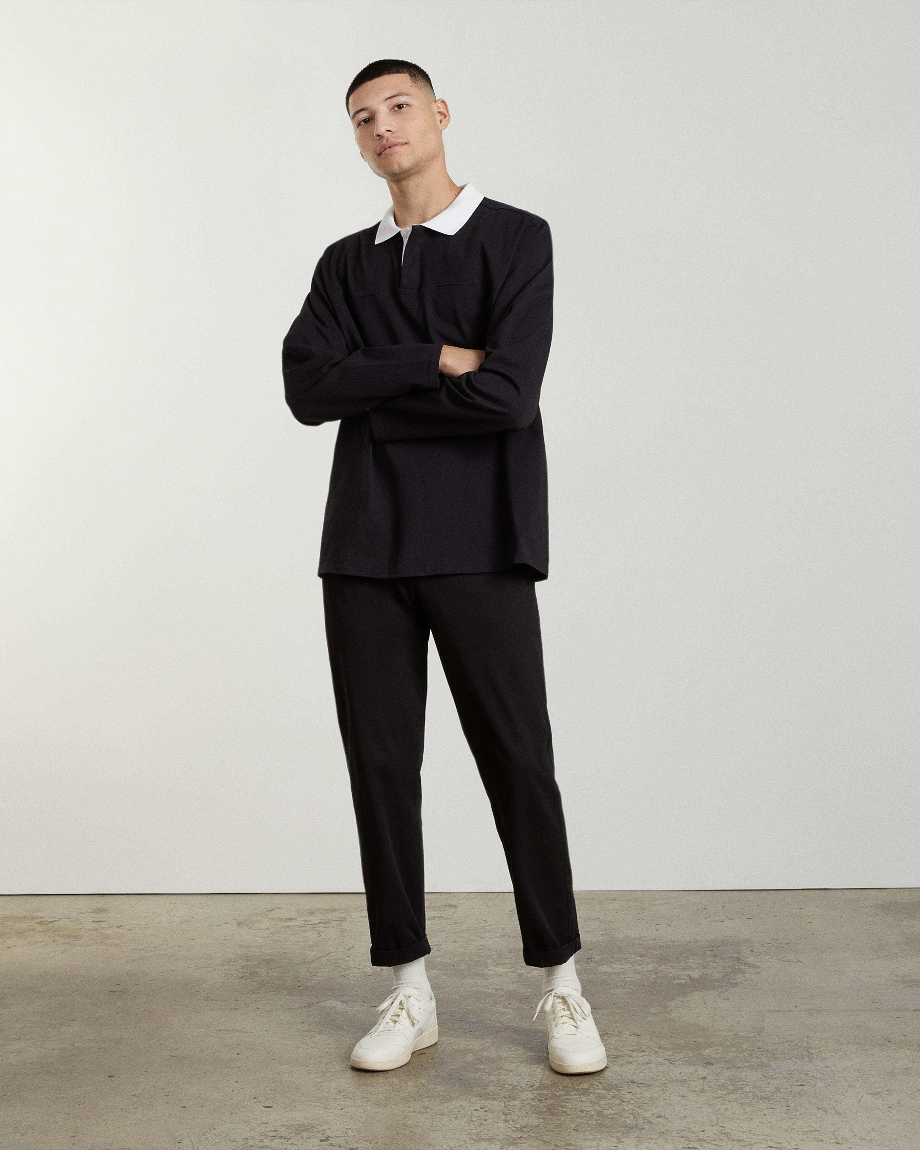 The Premium-Weight Rugby Shirt Black – Everlane