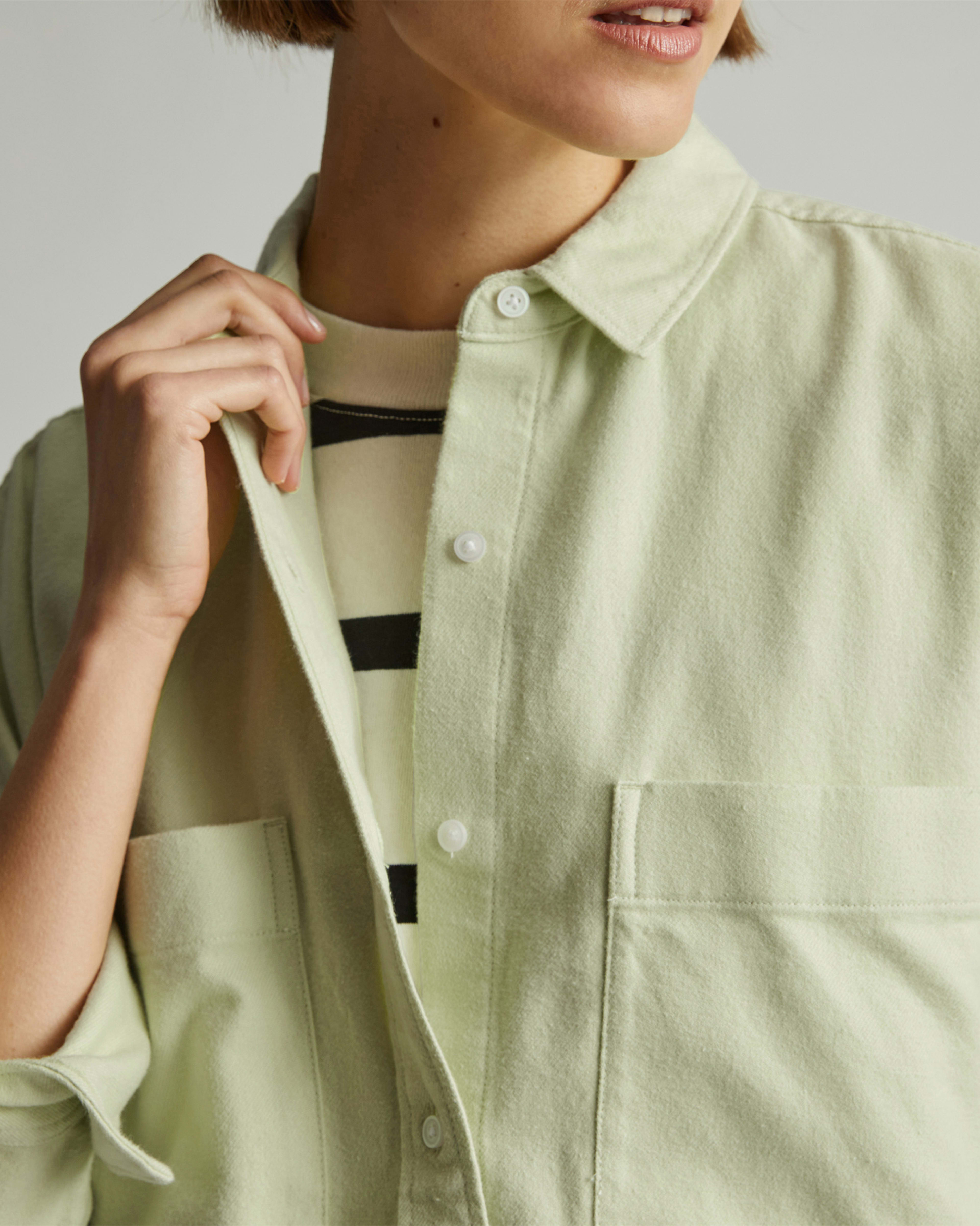 The Boxy Flannel Seafoam Green – Everlane
