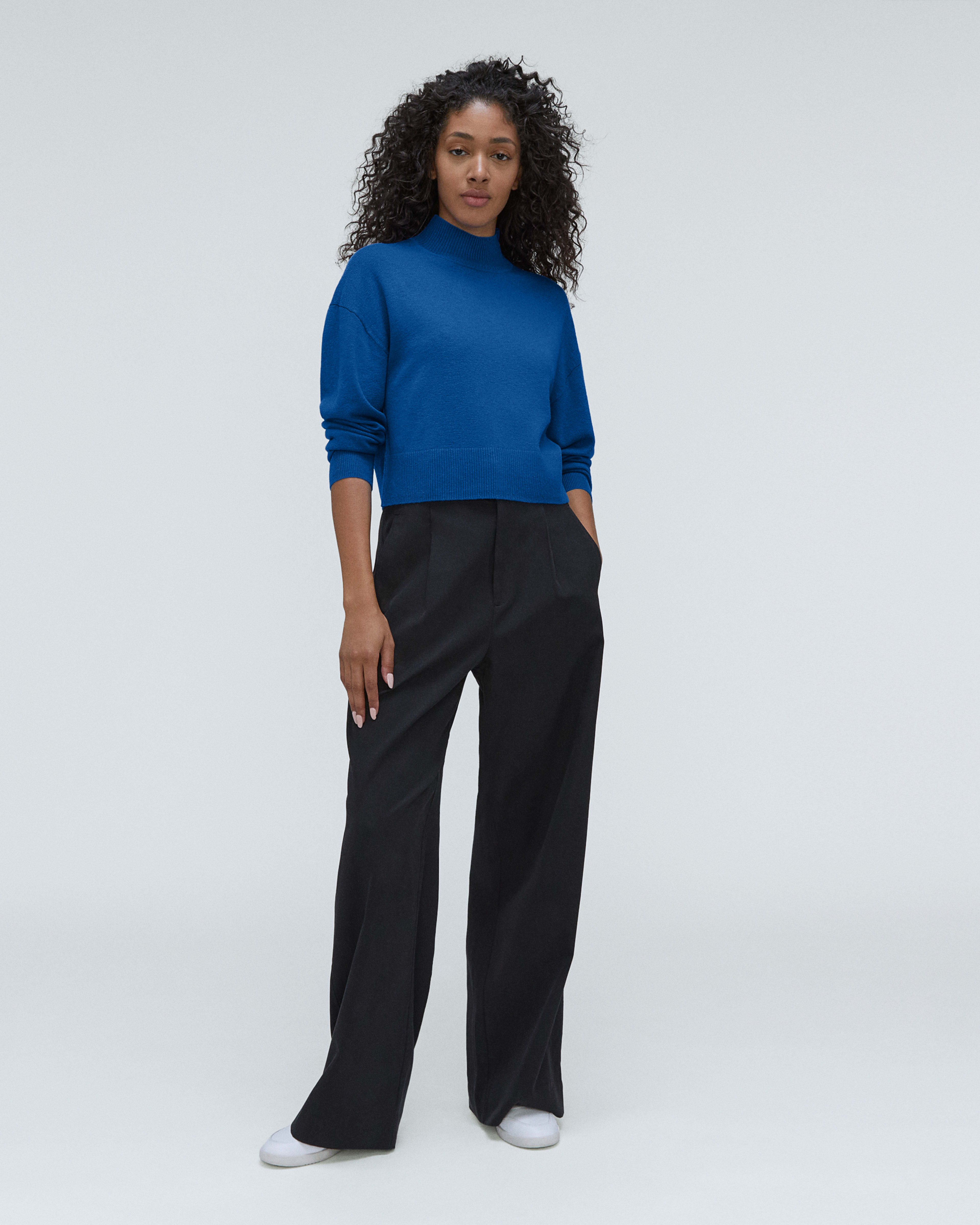 The Luxe Merino Turtleneck Lapis Blue – Everlane