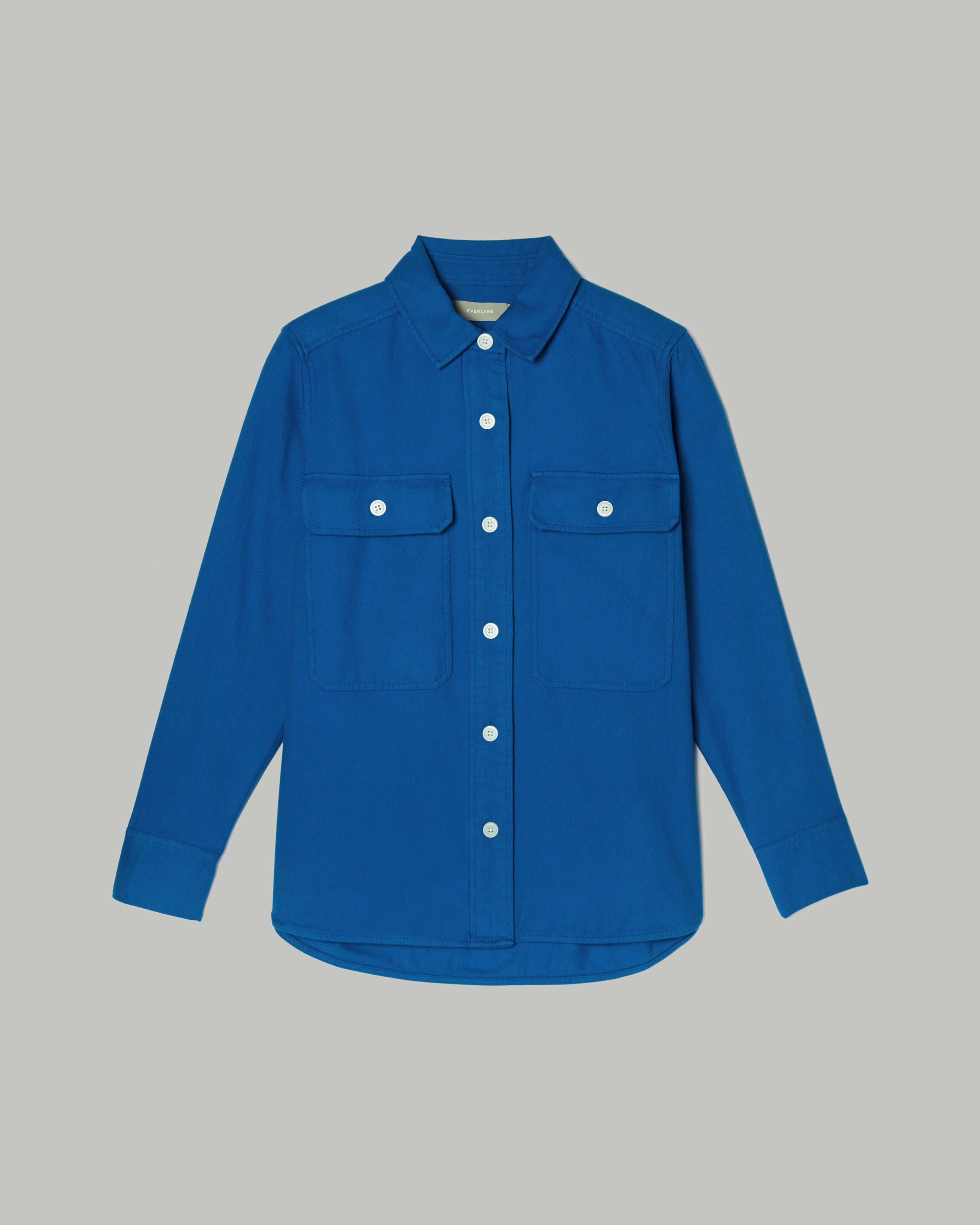 The Classic Cotton Flannel Shirt Lapis Blue – Everlane