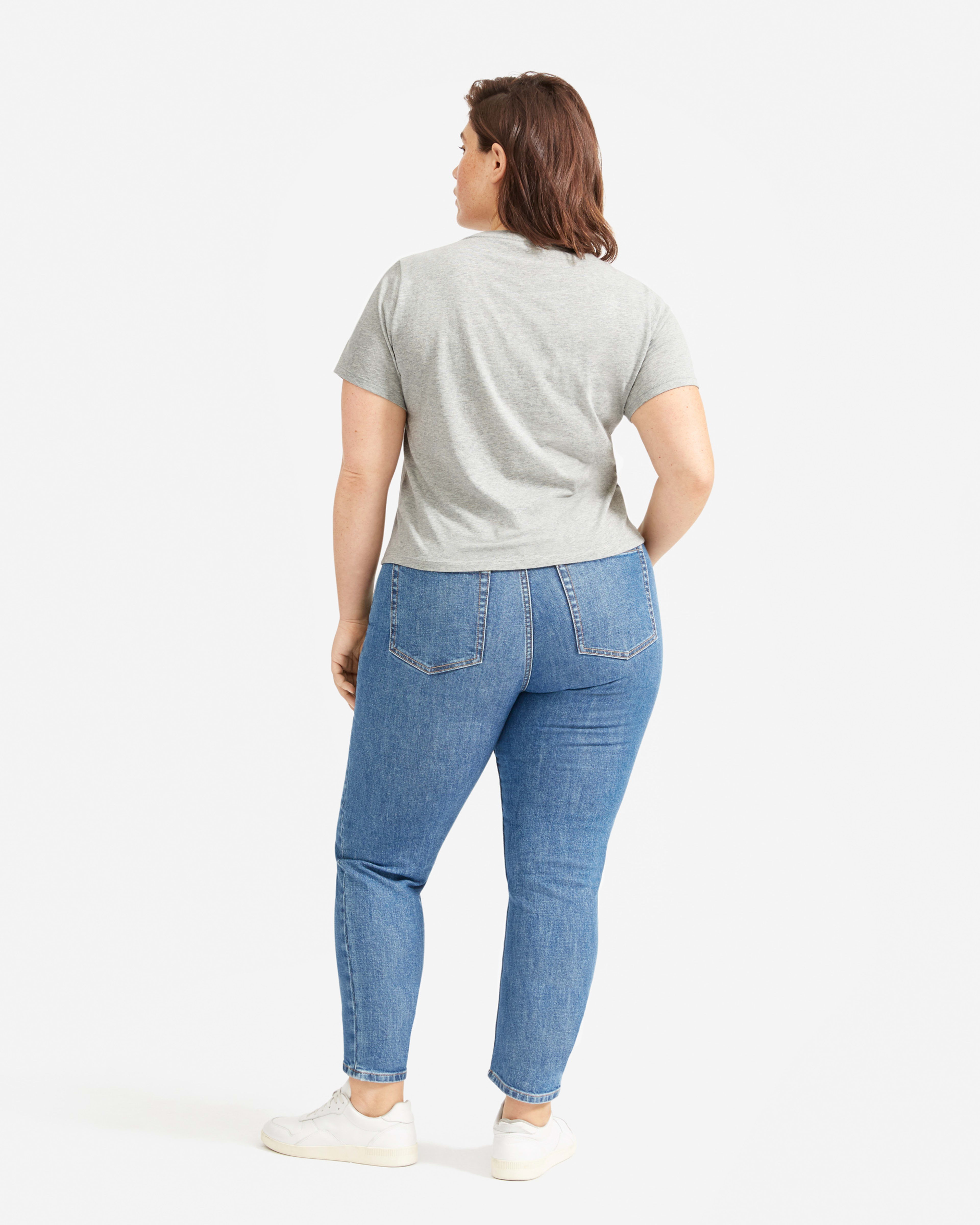 The Cotton Box-Cut Pocket Tee Heathered Grey – Everlane