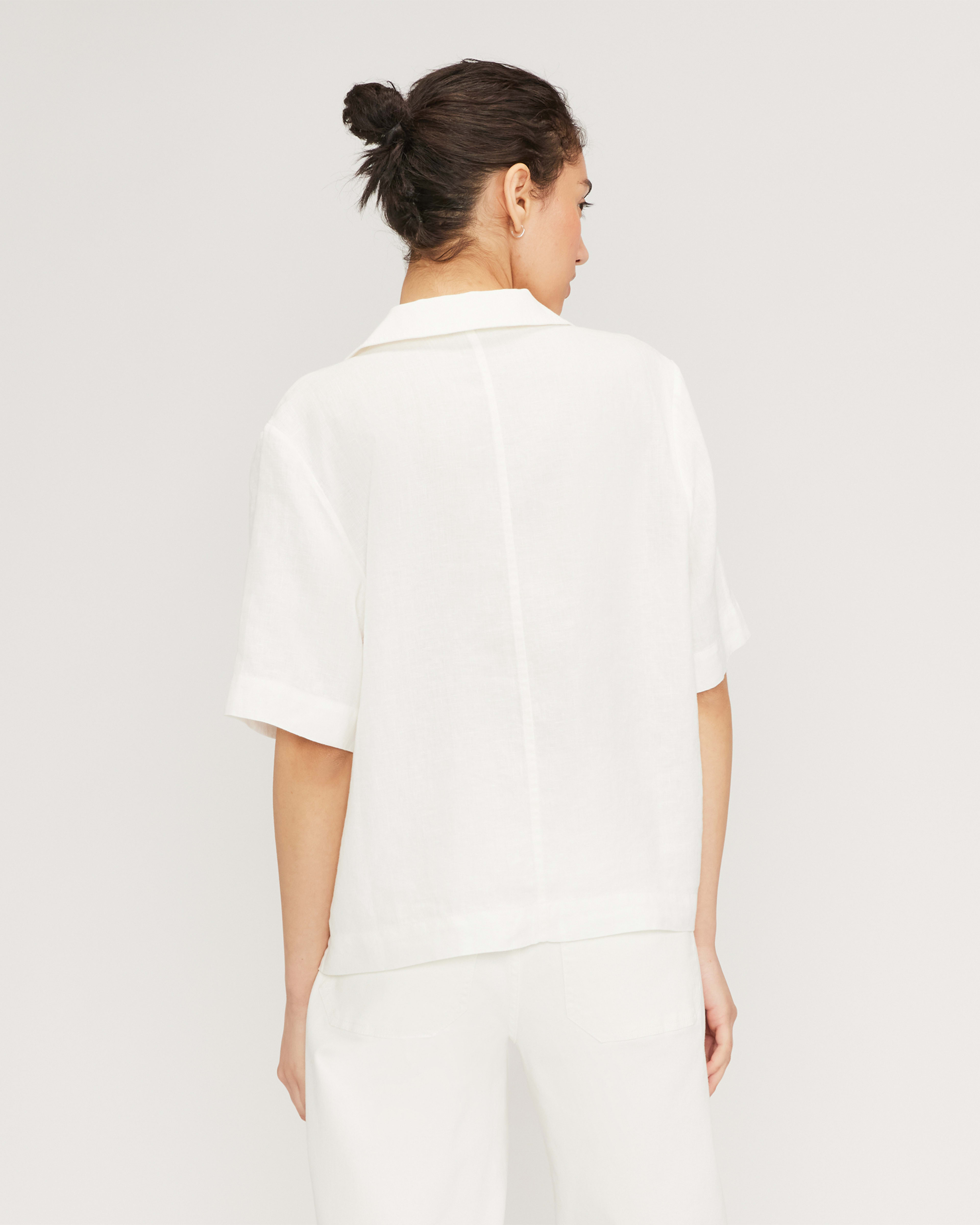 The Linen Workwear Shirt White – Everlane