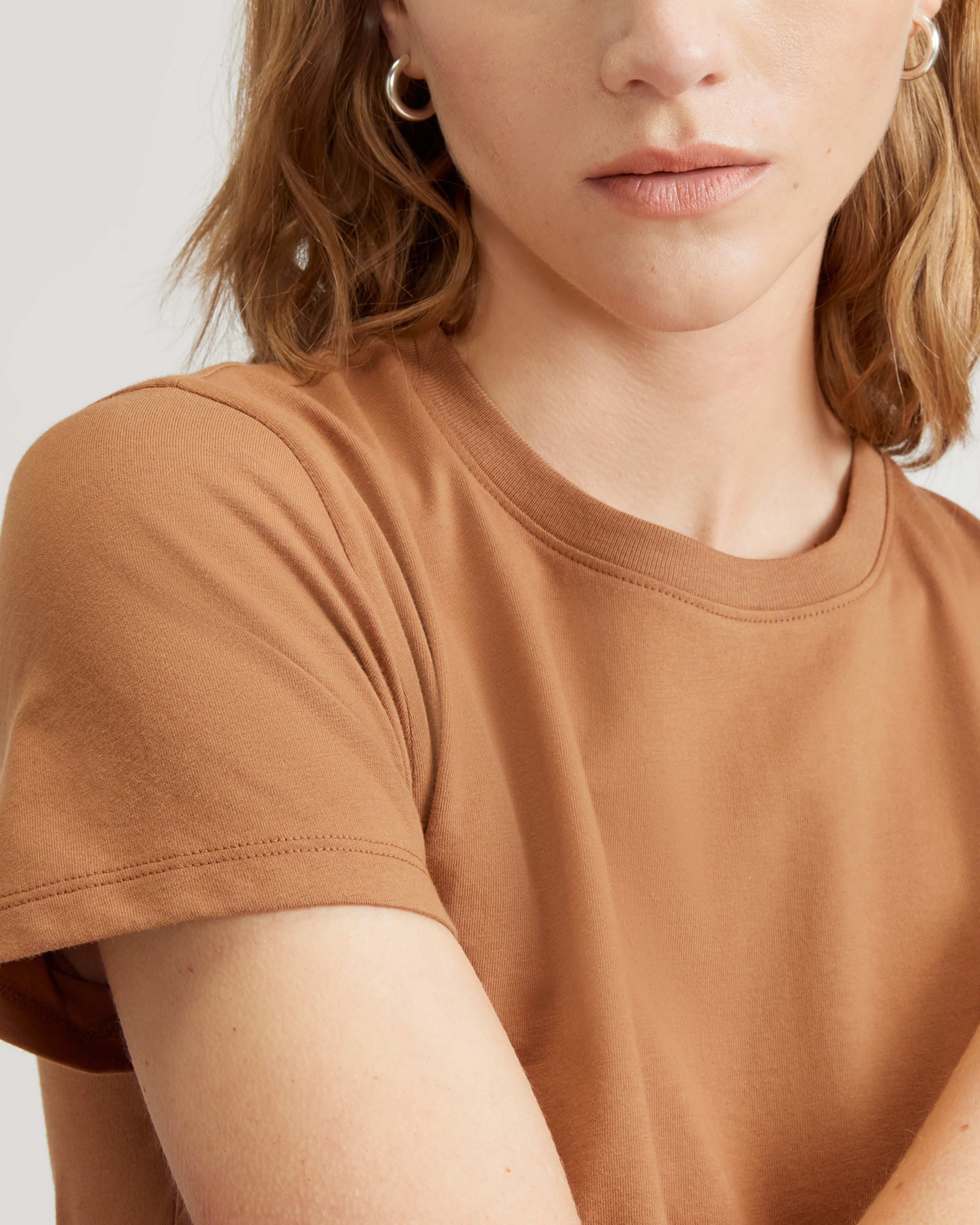 The Organic Cotton Box-Cut Tee Toasted Coconut – Everlane