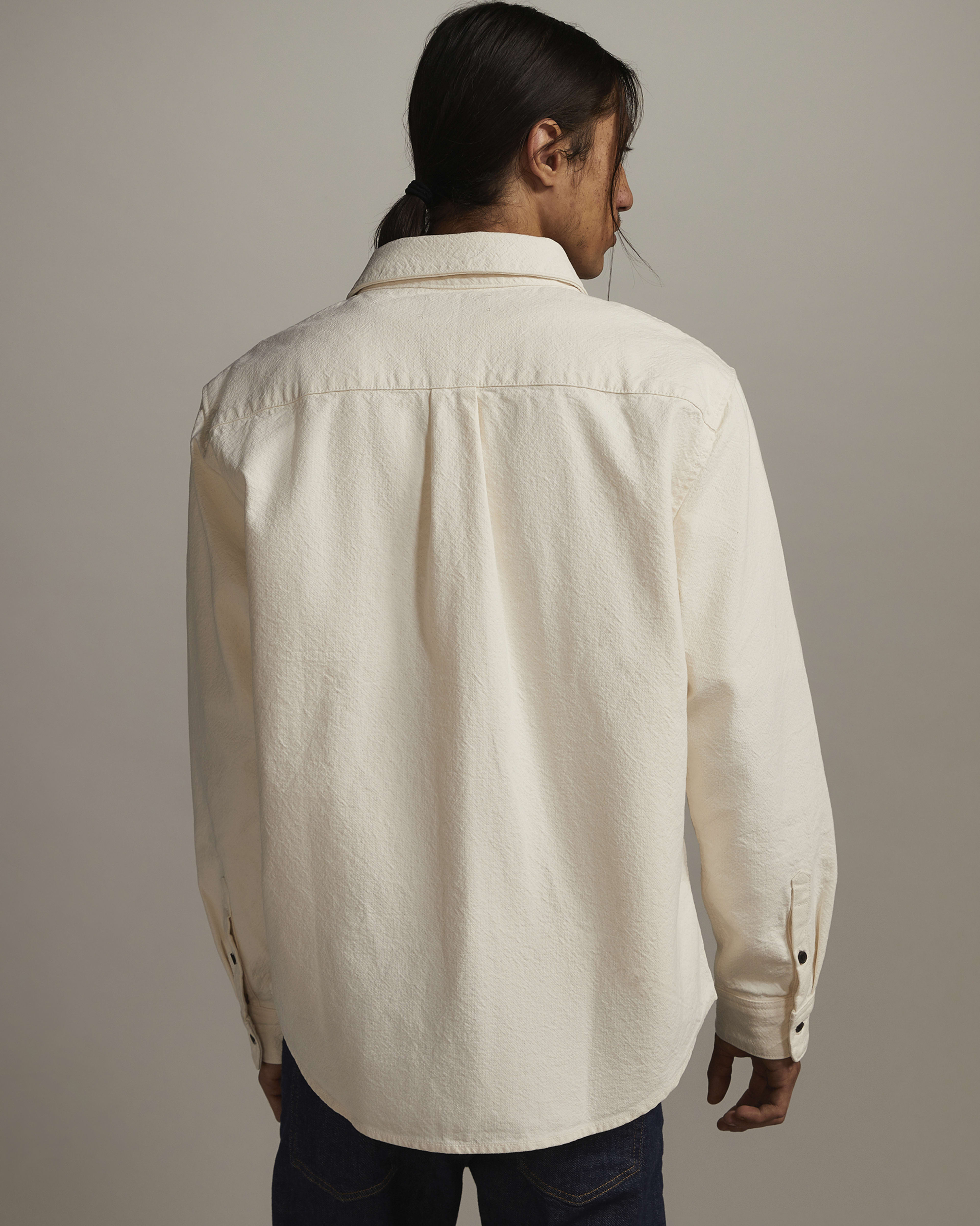 The Canvas Organic Cotton Overshirt Bone – Everlane
