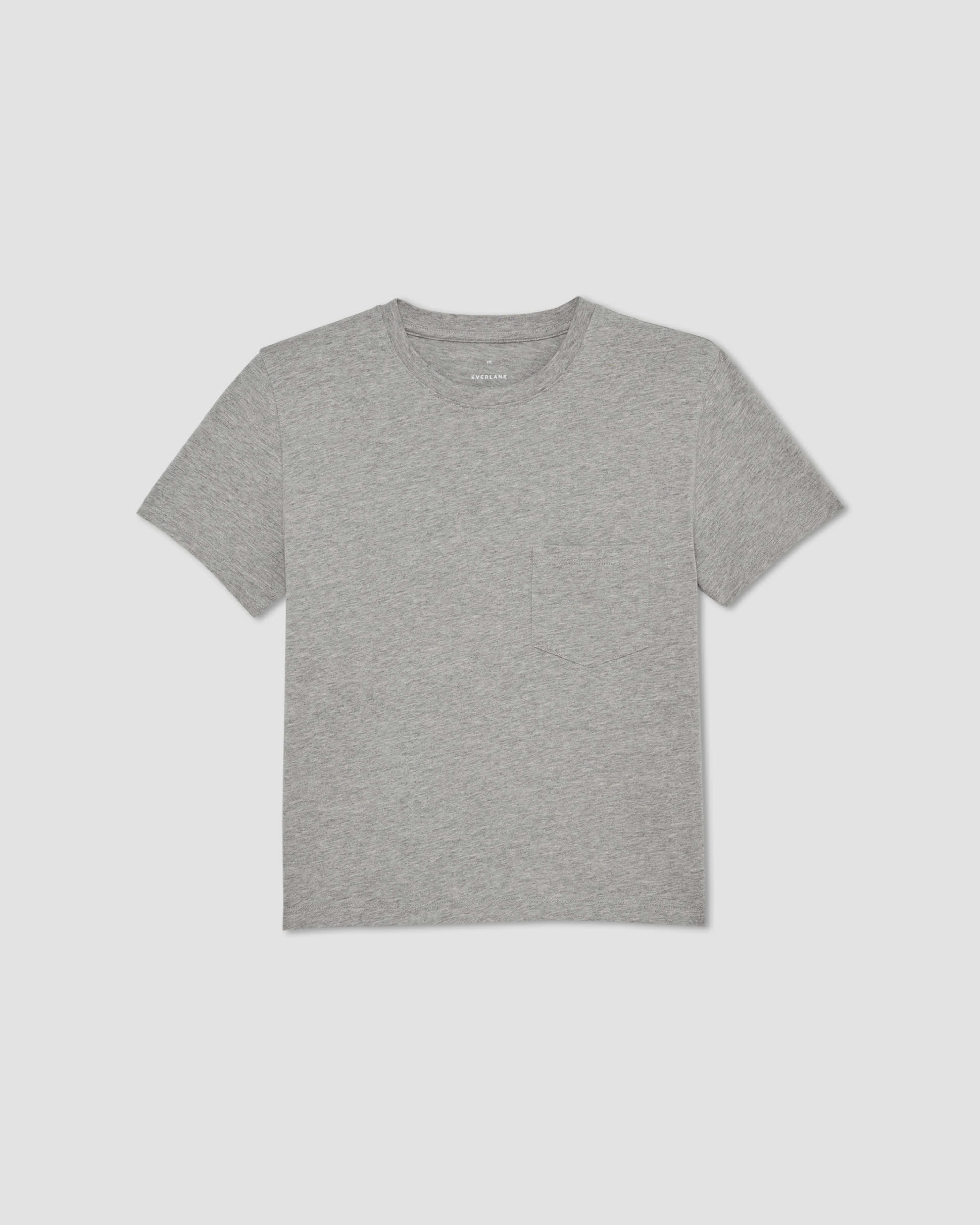 The Organic Cotton Box-Cut Tee Heathered Charcoal – Everlane