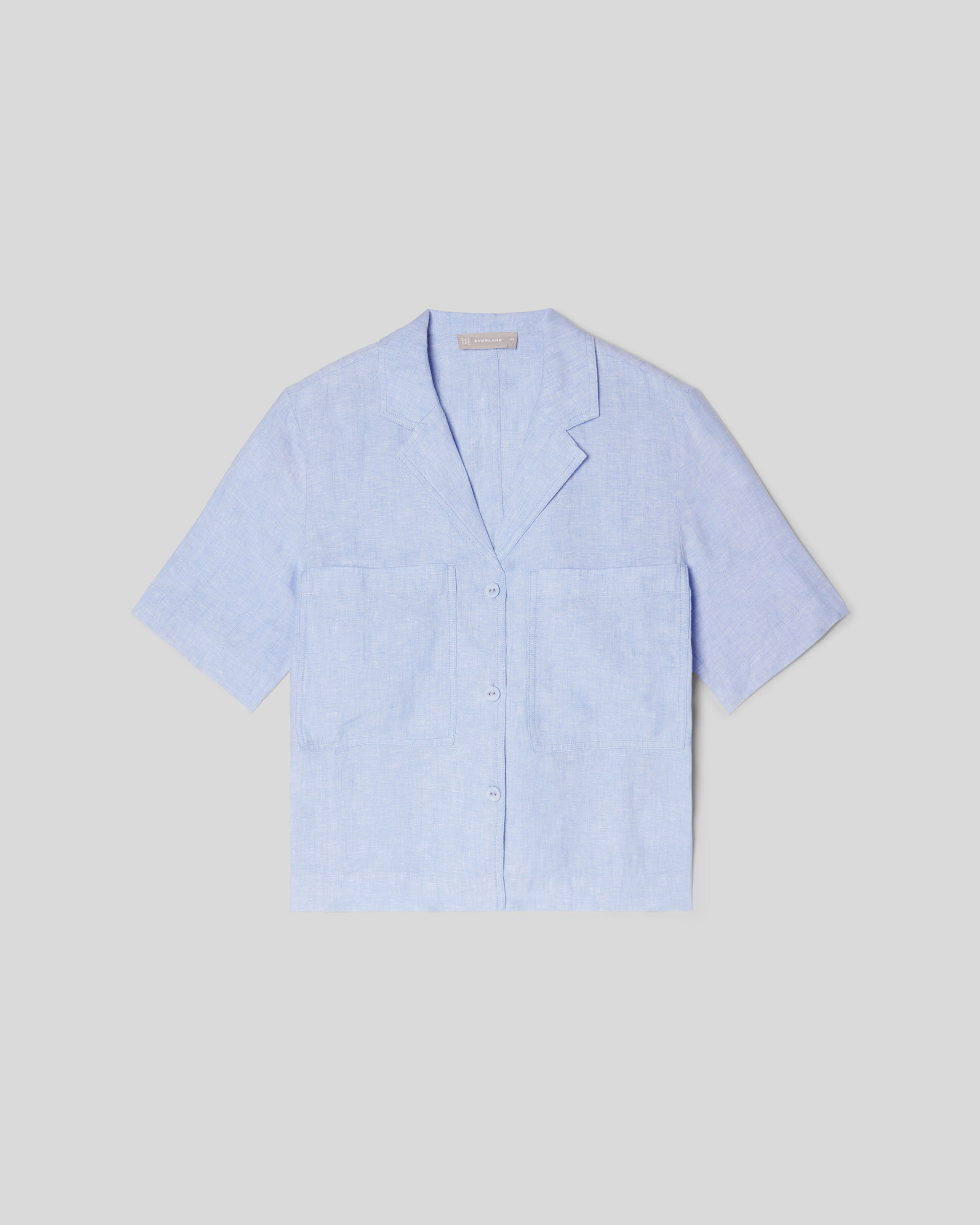 The Linen Workwear Shirt Light Blue – Everlane