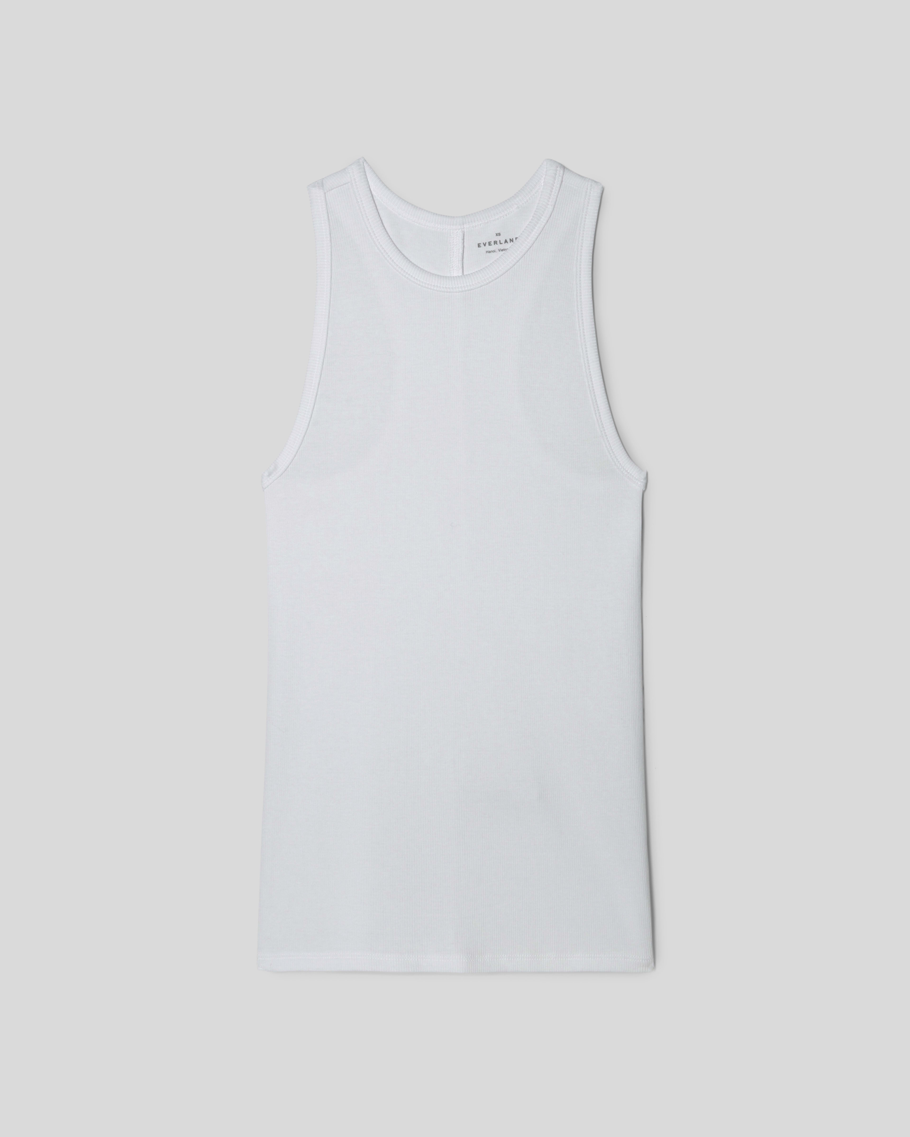 The Supima® Micro-Rib Racerback Tank White – Everlane