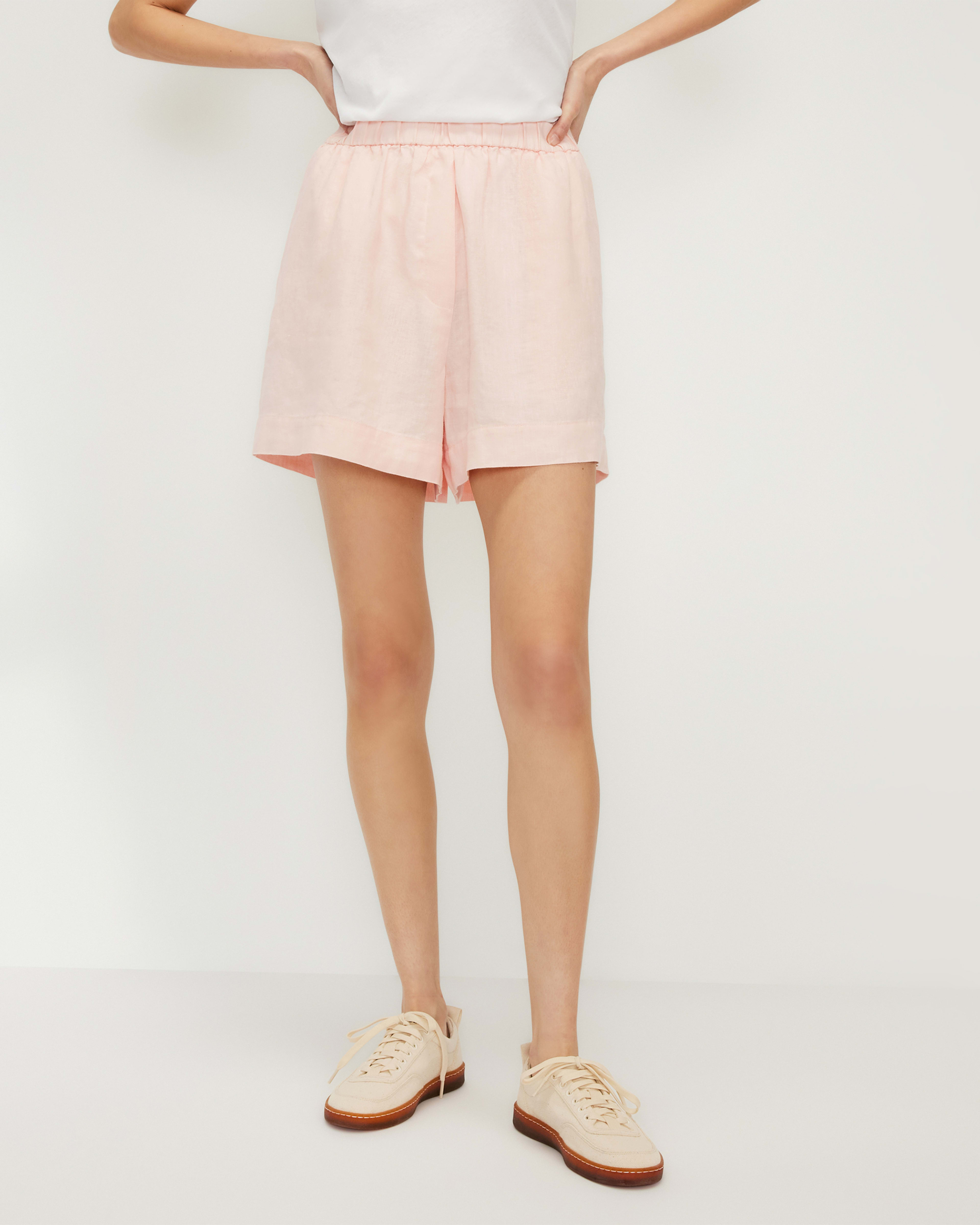 The Linen Boxer Short Petal Pink – Everlane