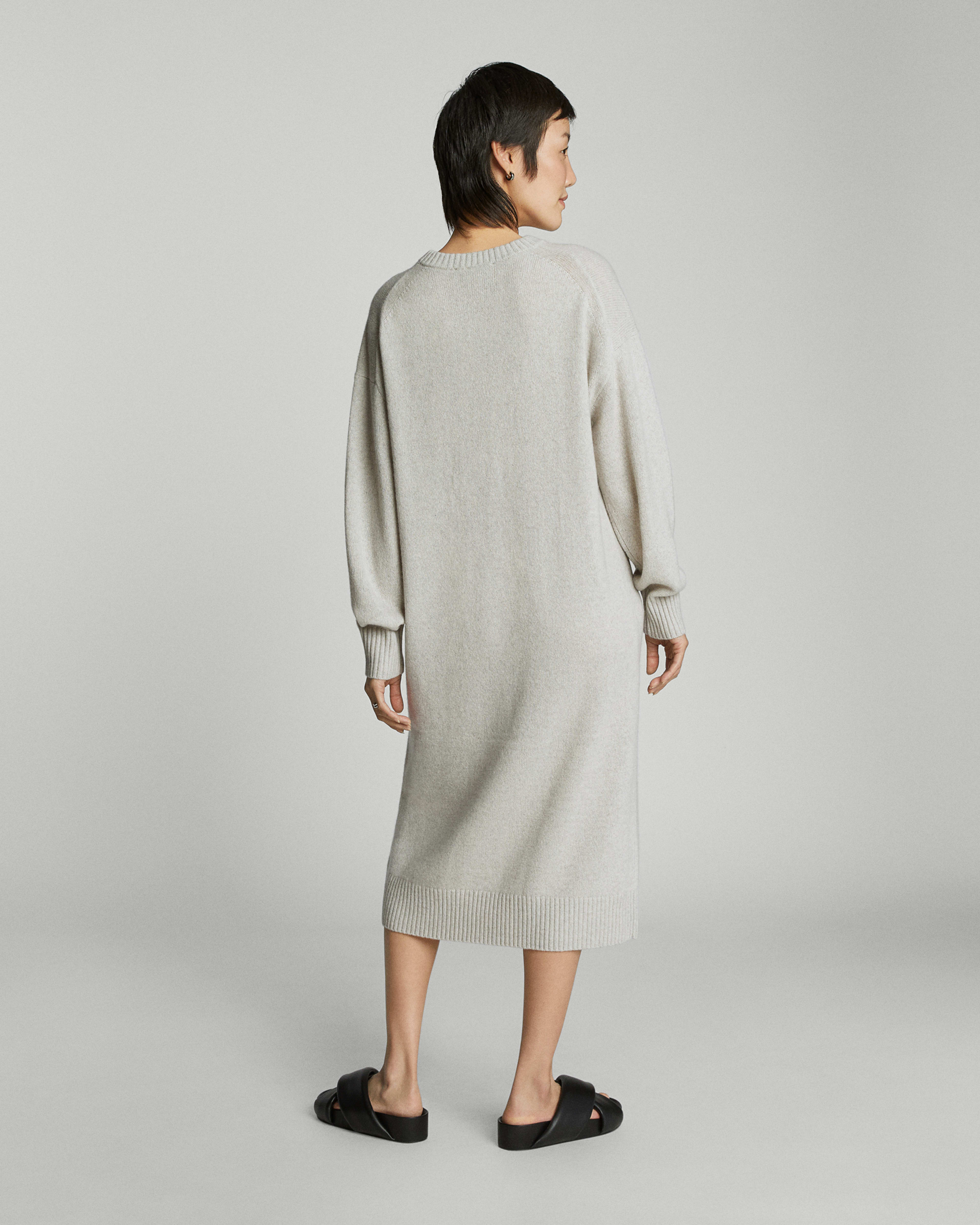 The Cashmere Midi Dress Pale Heather Grey – Everlane
