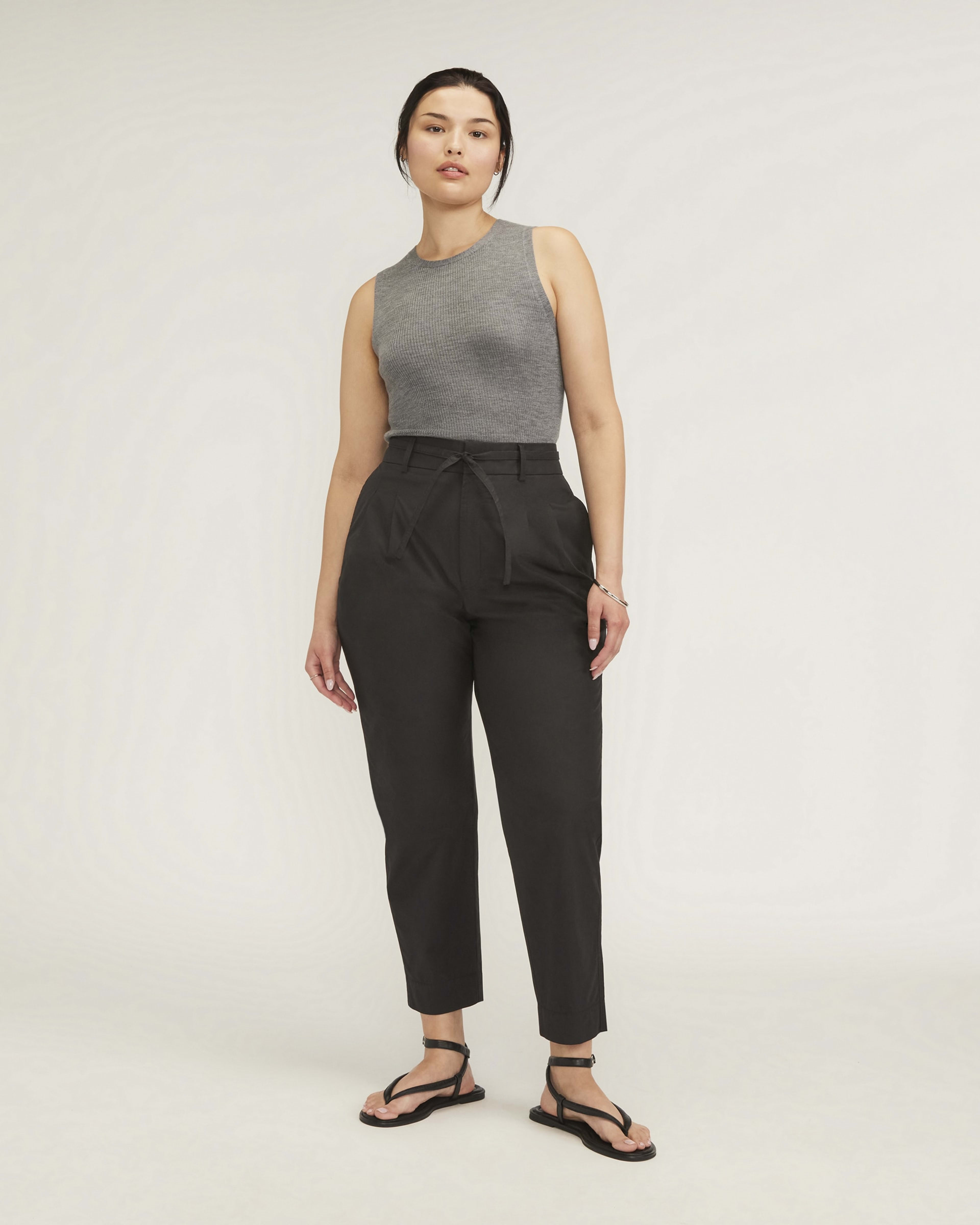 The Ultrafine Merino Ribbed Shell Tank Heather Mid Grey – Everlane