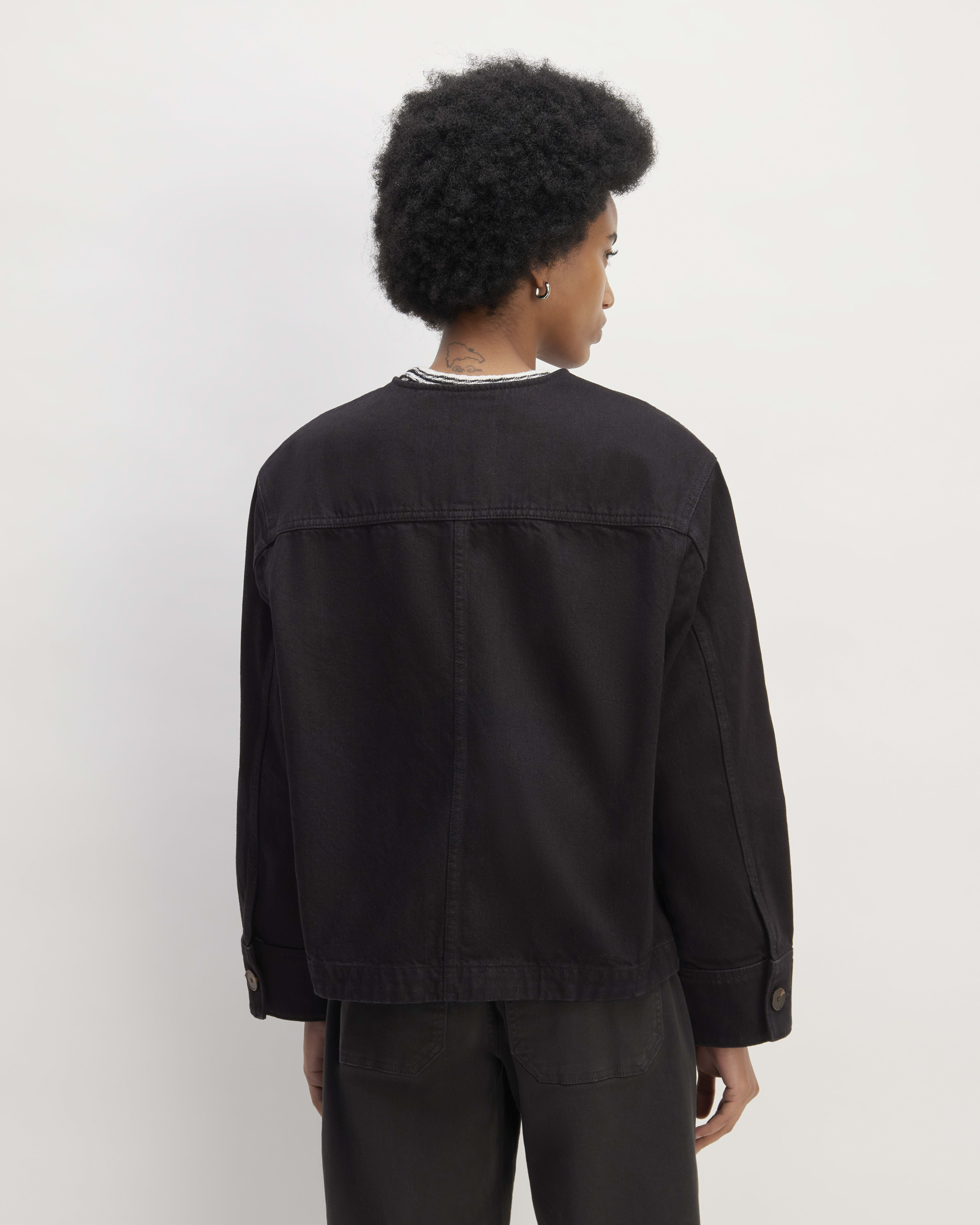 The Denim Barrel Jacket Black – Everlane
