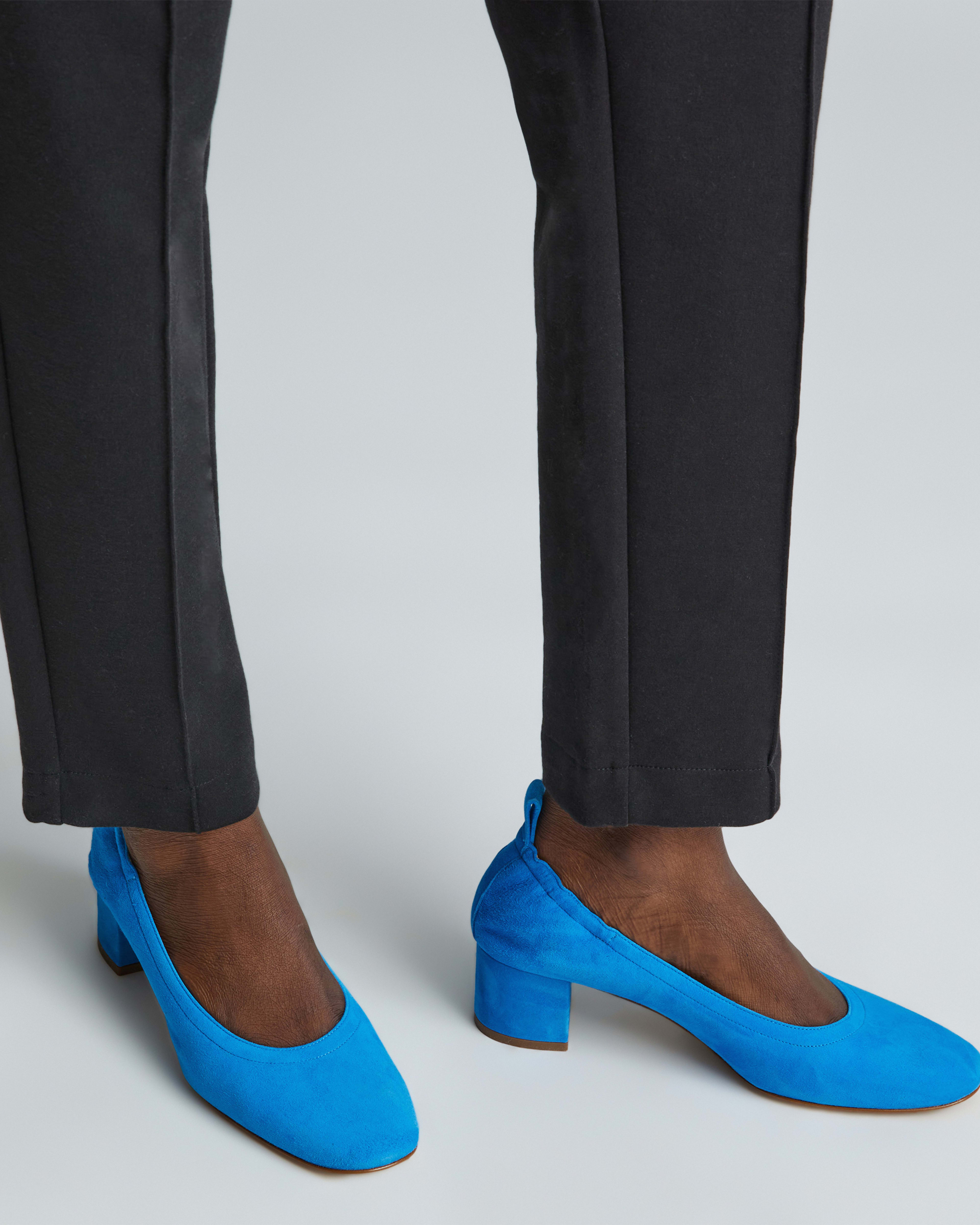 The Day Heel Brilliant Blue Suede – Everlane