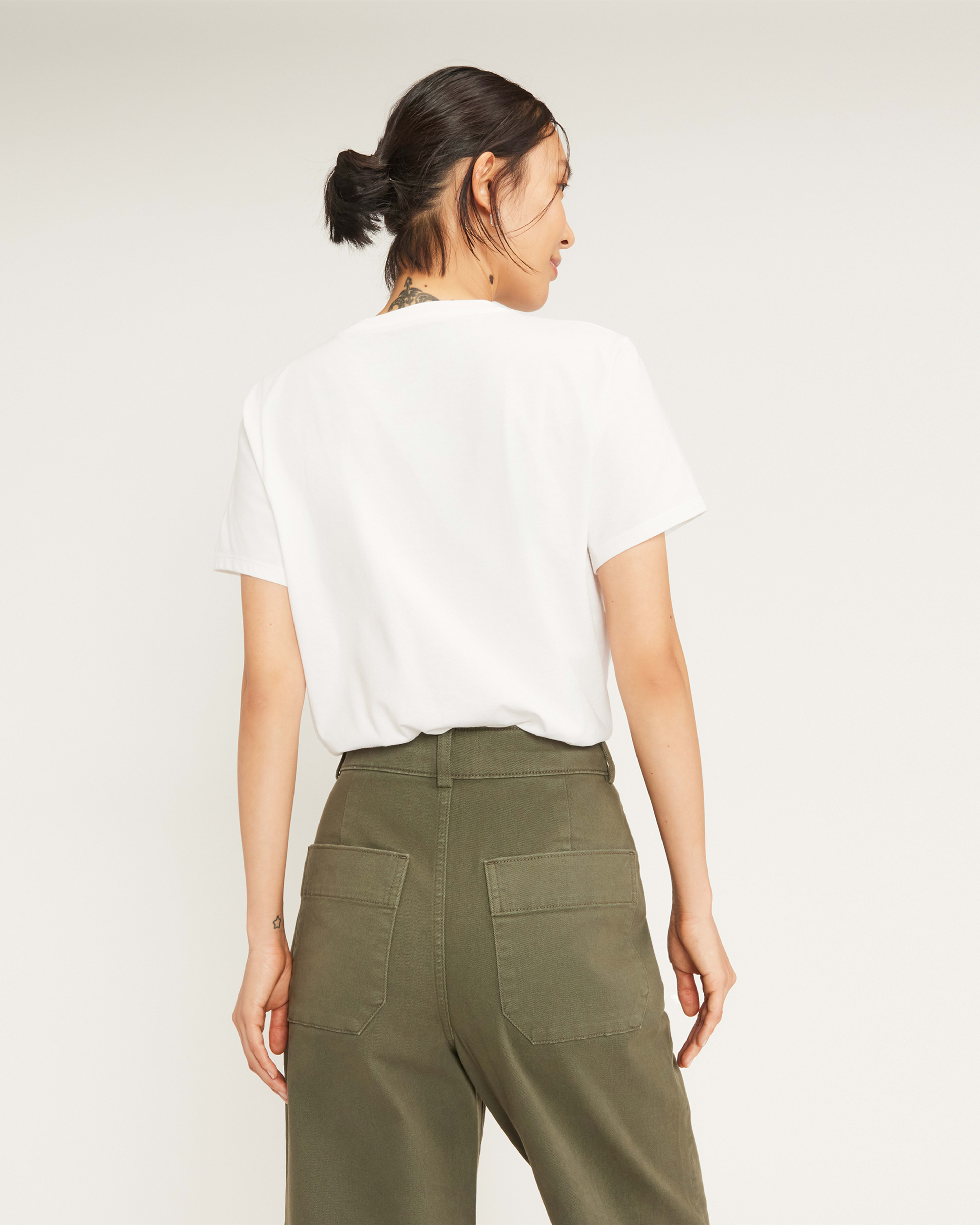 The Organic Cotton Box-Cut Tee White – Everlane