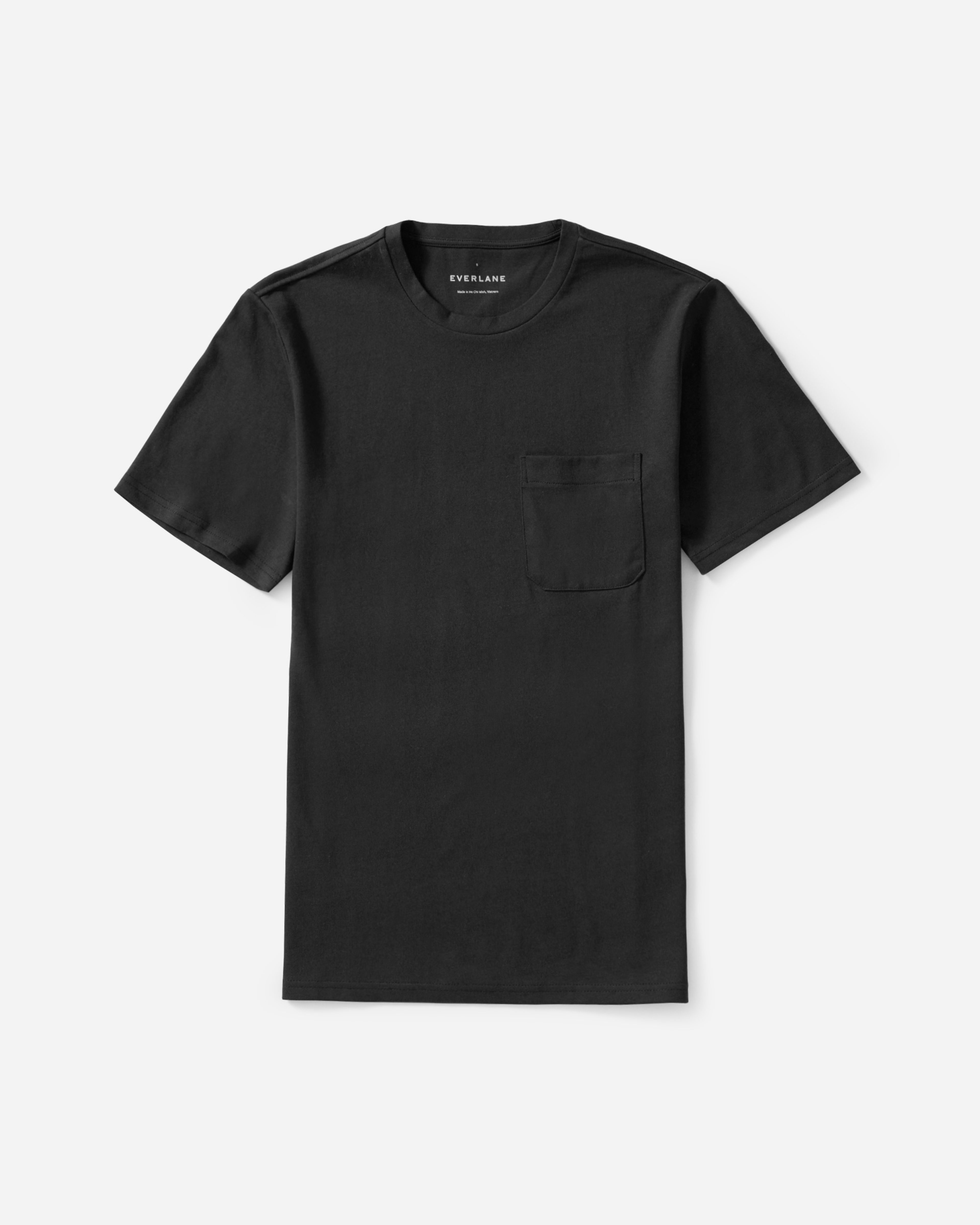 The Premium-Weight Pocket Tee | Uniform Black – Everlane