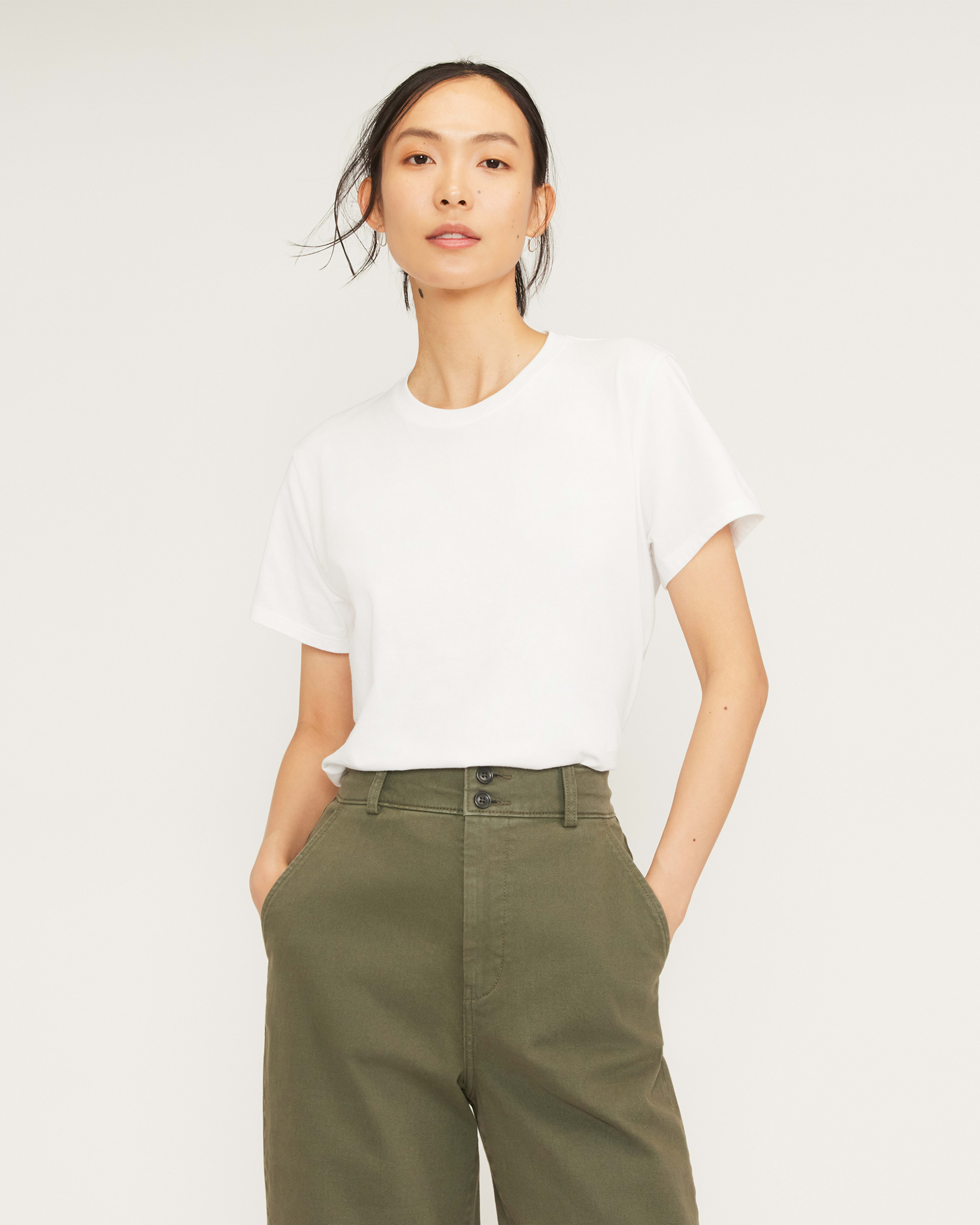 The Organic Cotton Box-Cut Tee White – Everlane