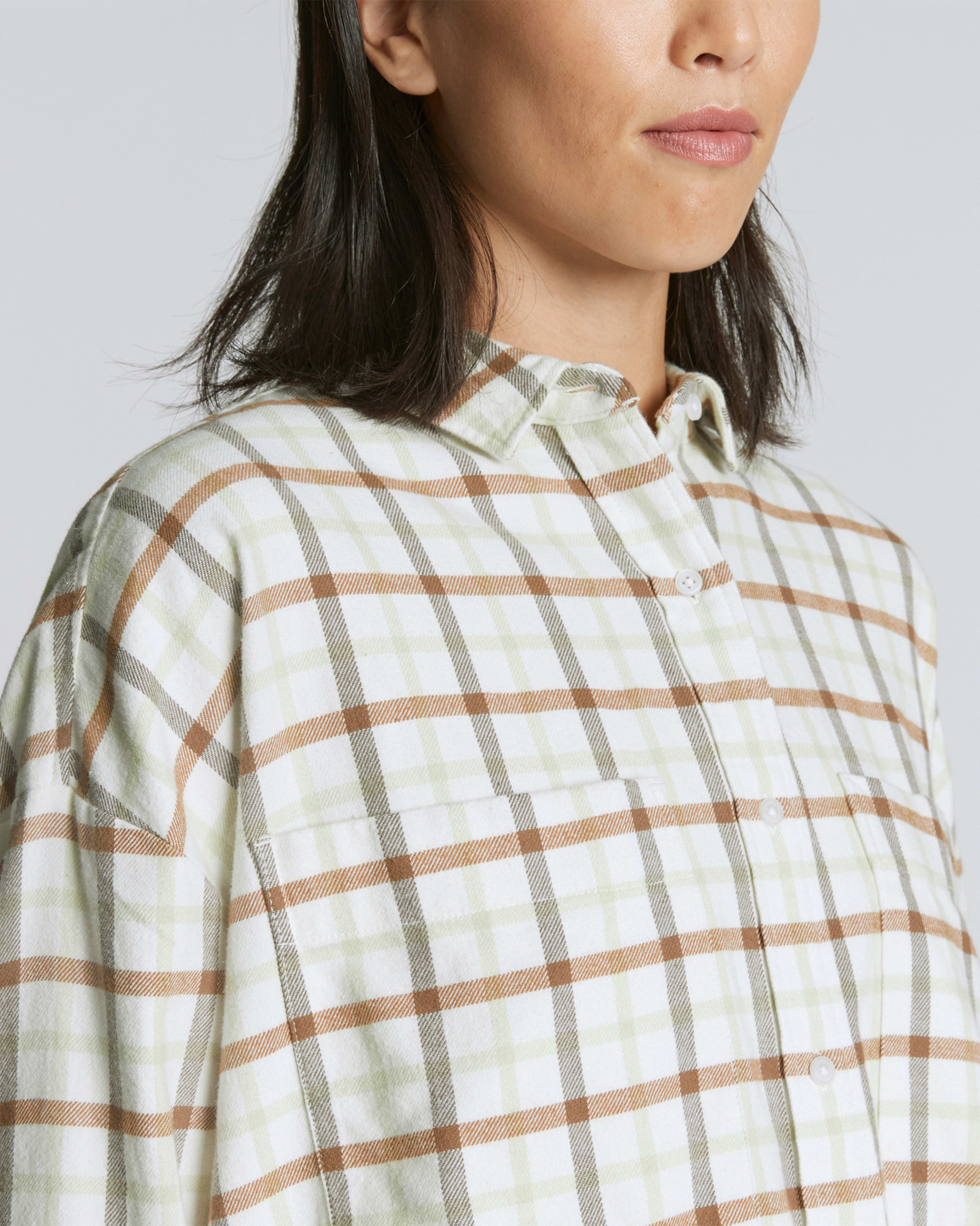 The Boxy Flannel Seafoam / Tobacco Brown Plaid – Everlane