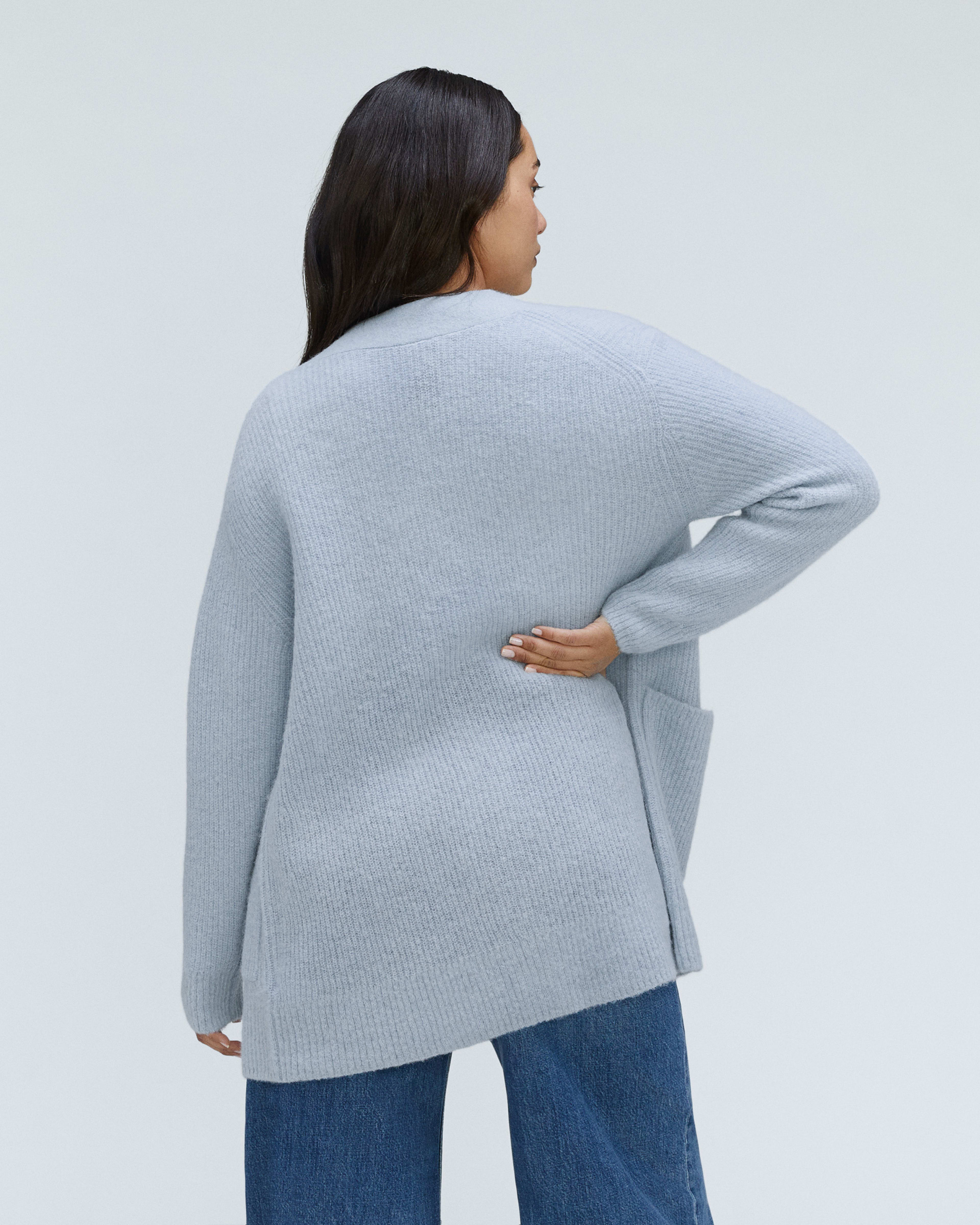 The Oversized Alpaca Cardigan Mist – Everlane