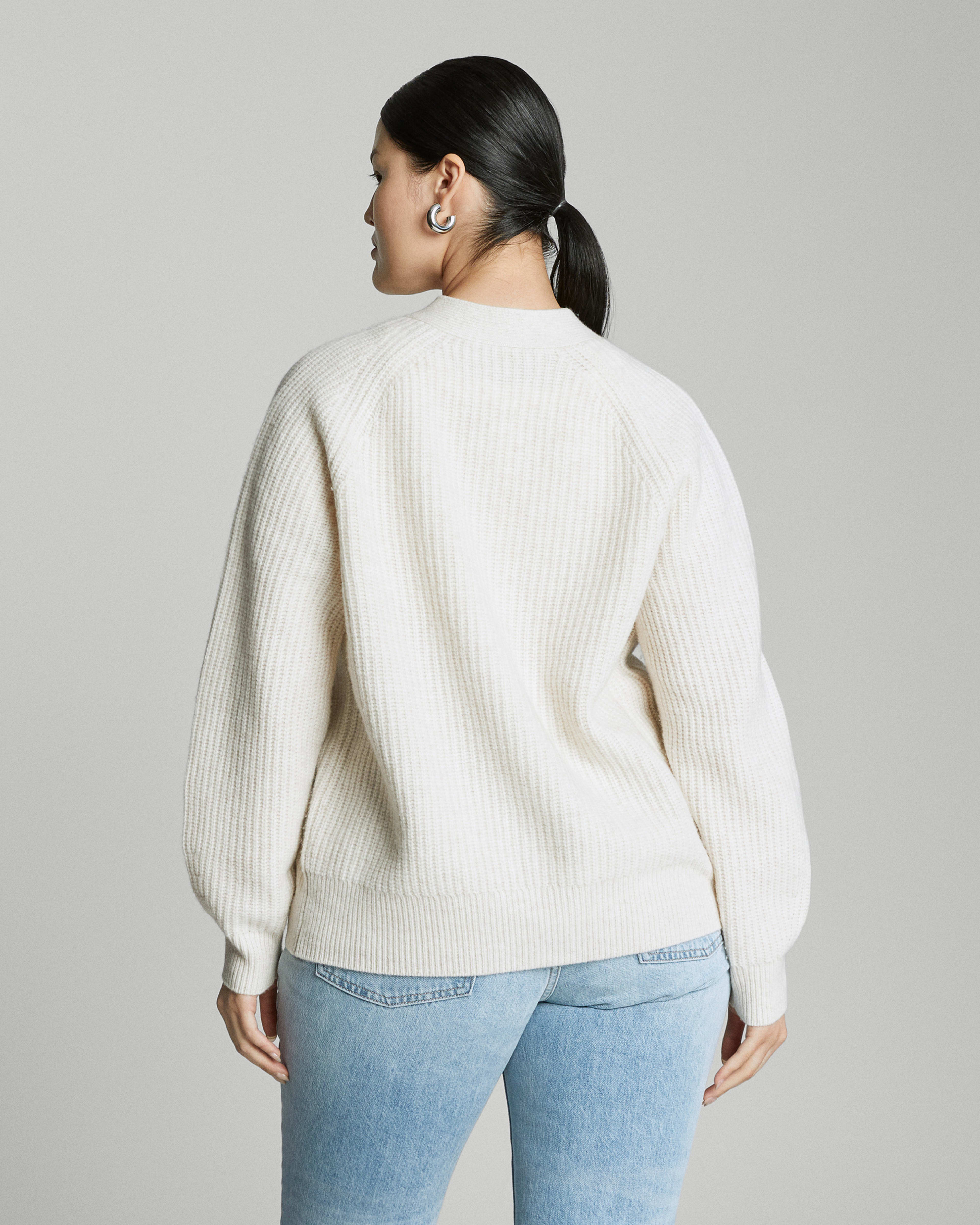 The Felted Merino Cardigan Heathered Oat – Everlane