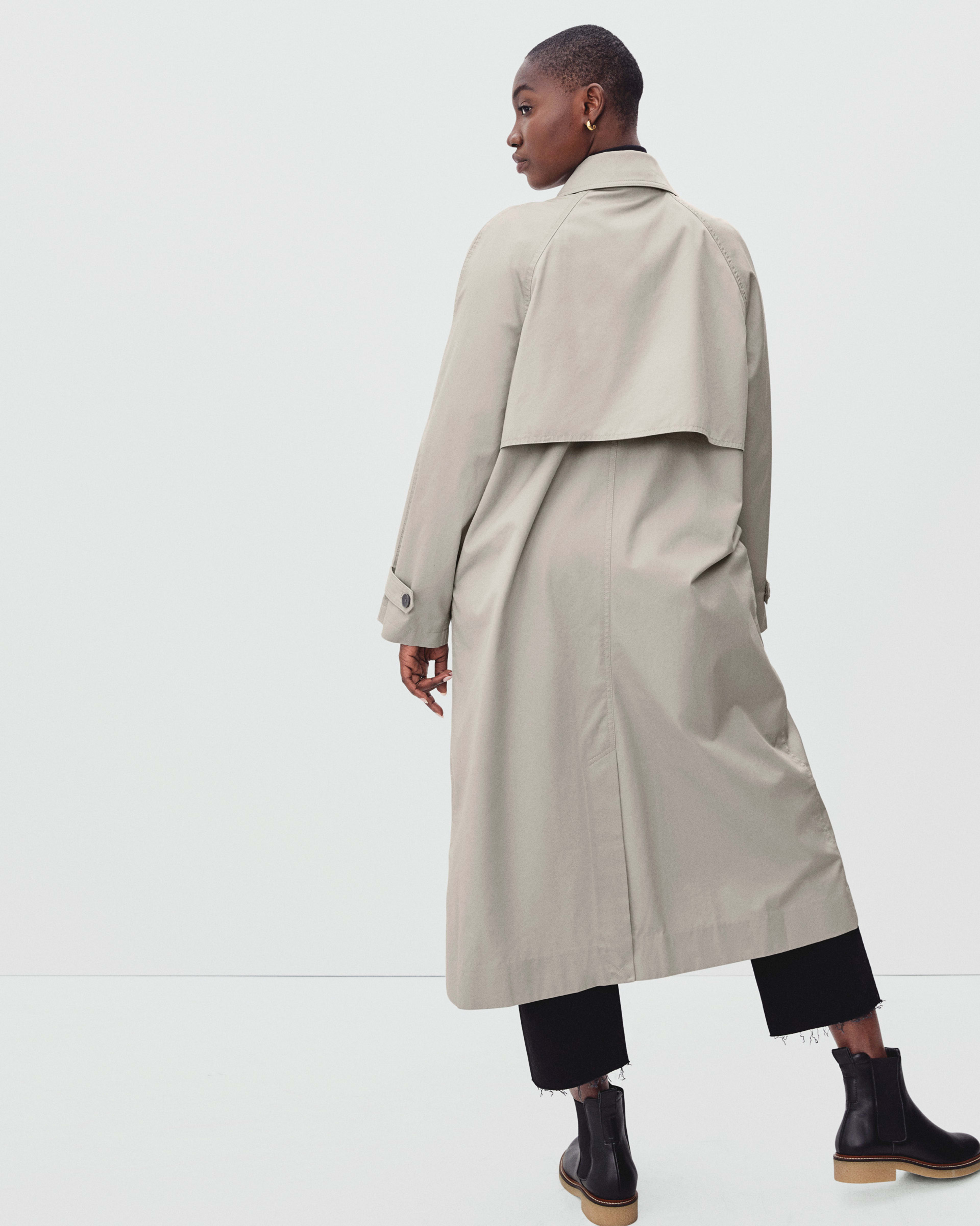 The Long Mac Coat Stone – Everlane