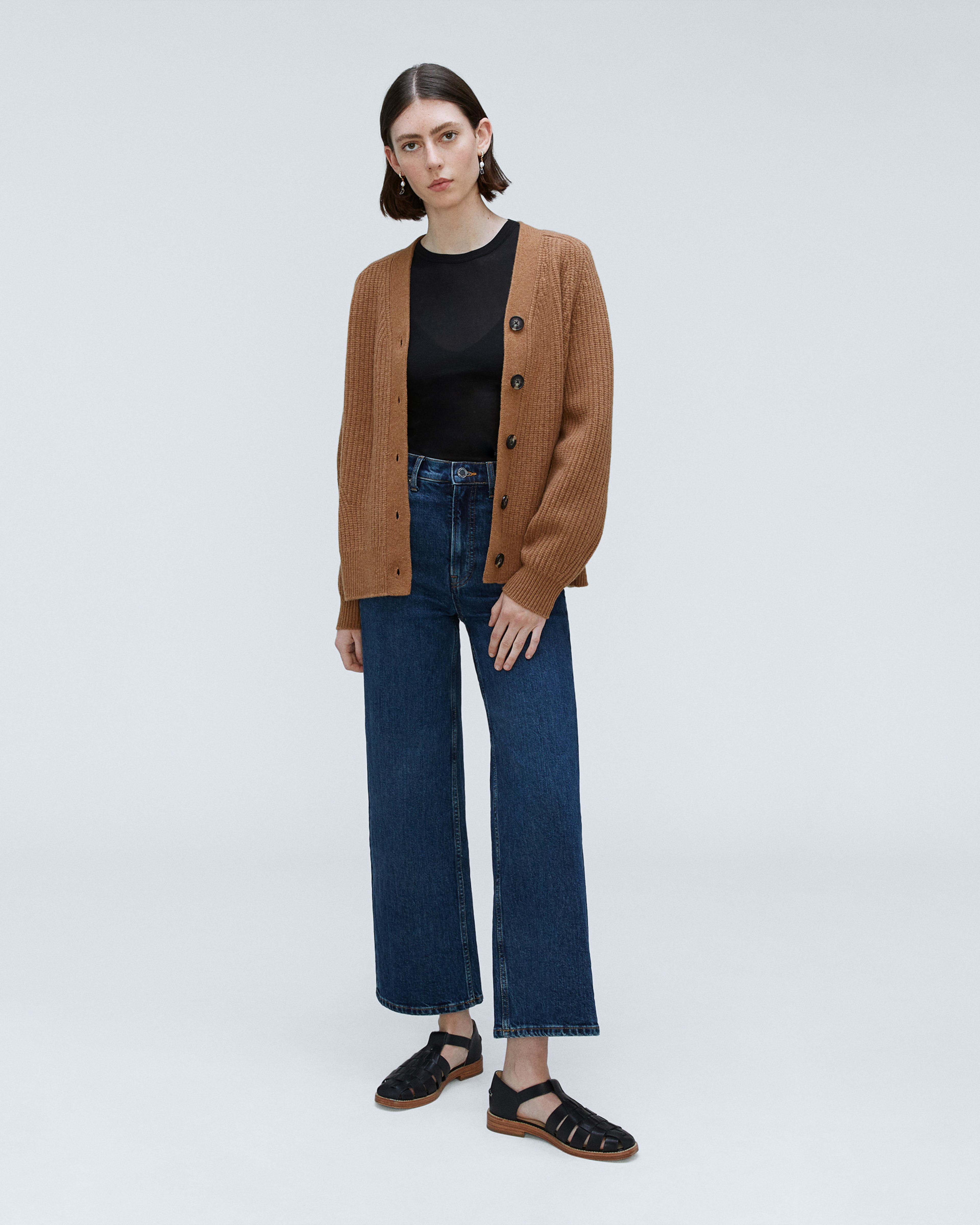 The Felted Merino Cardigan Deep Camel – Everlane