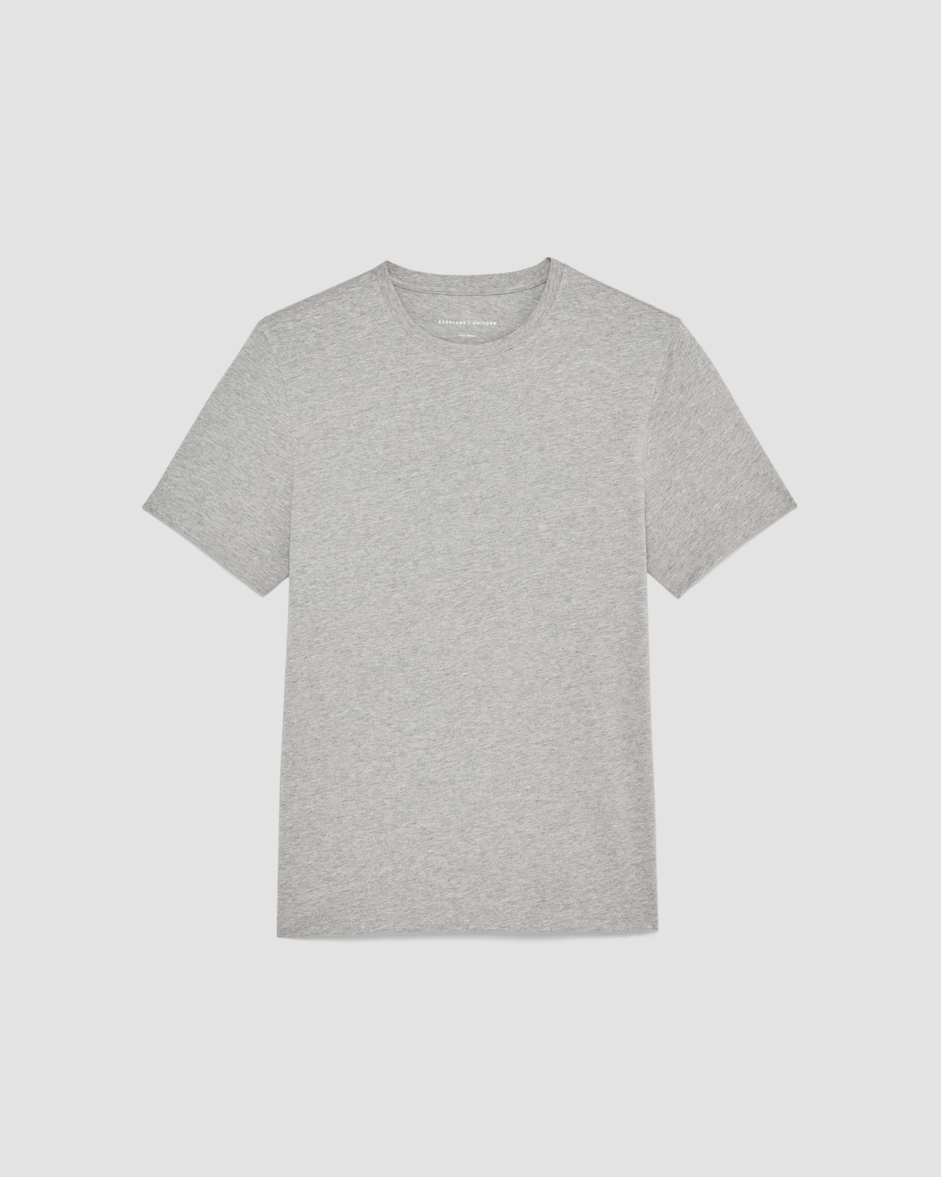 The Essential Organic Crew | Uniform Heathered Grey – Everlane