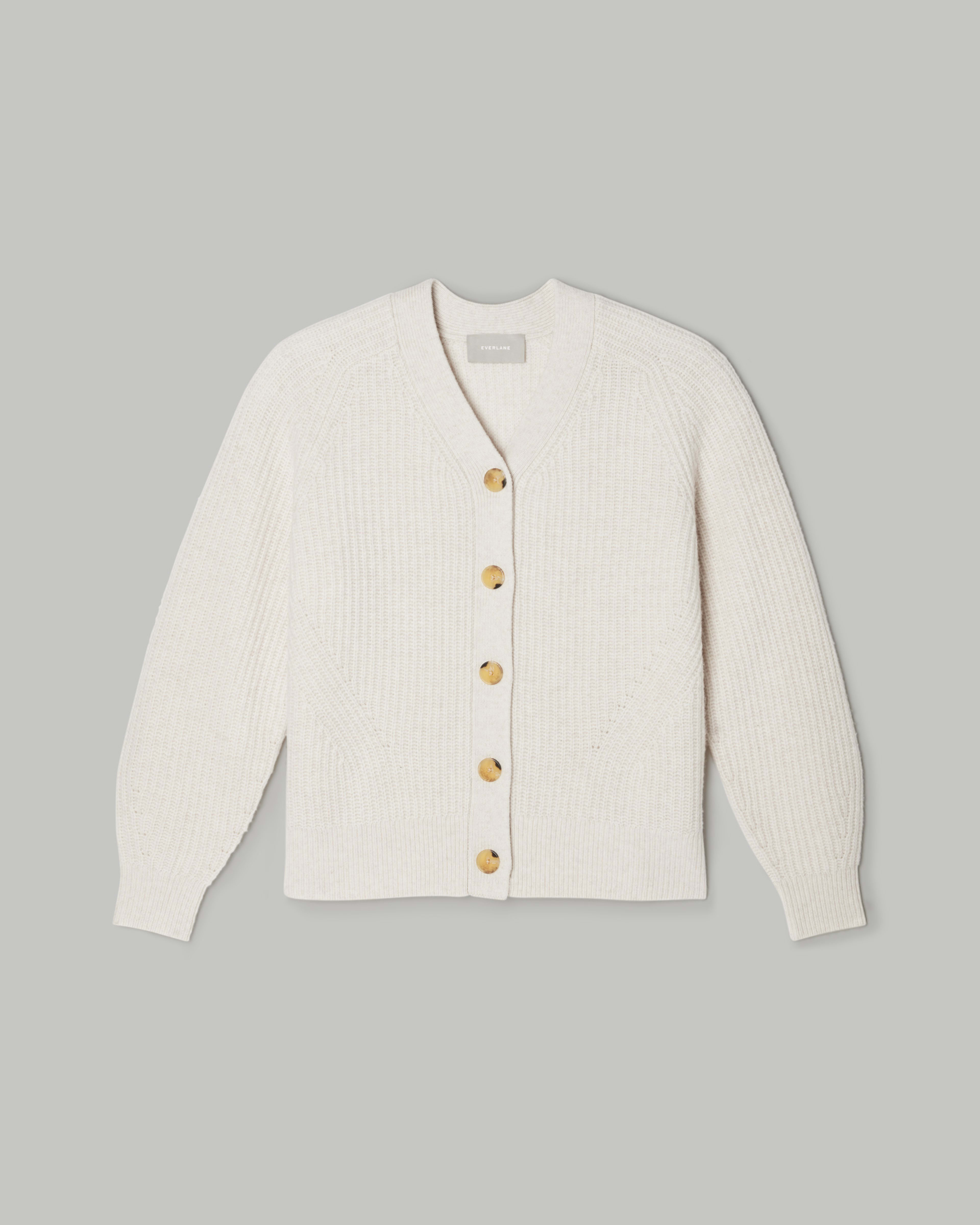 The Felted Merino Cardigan Heathered Oat – Everlane