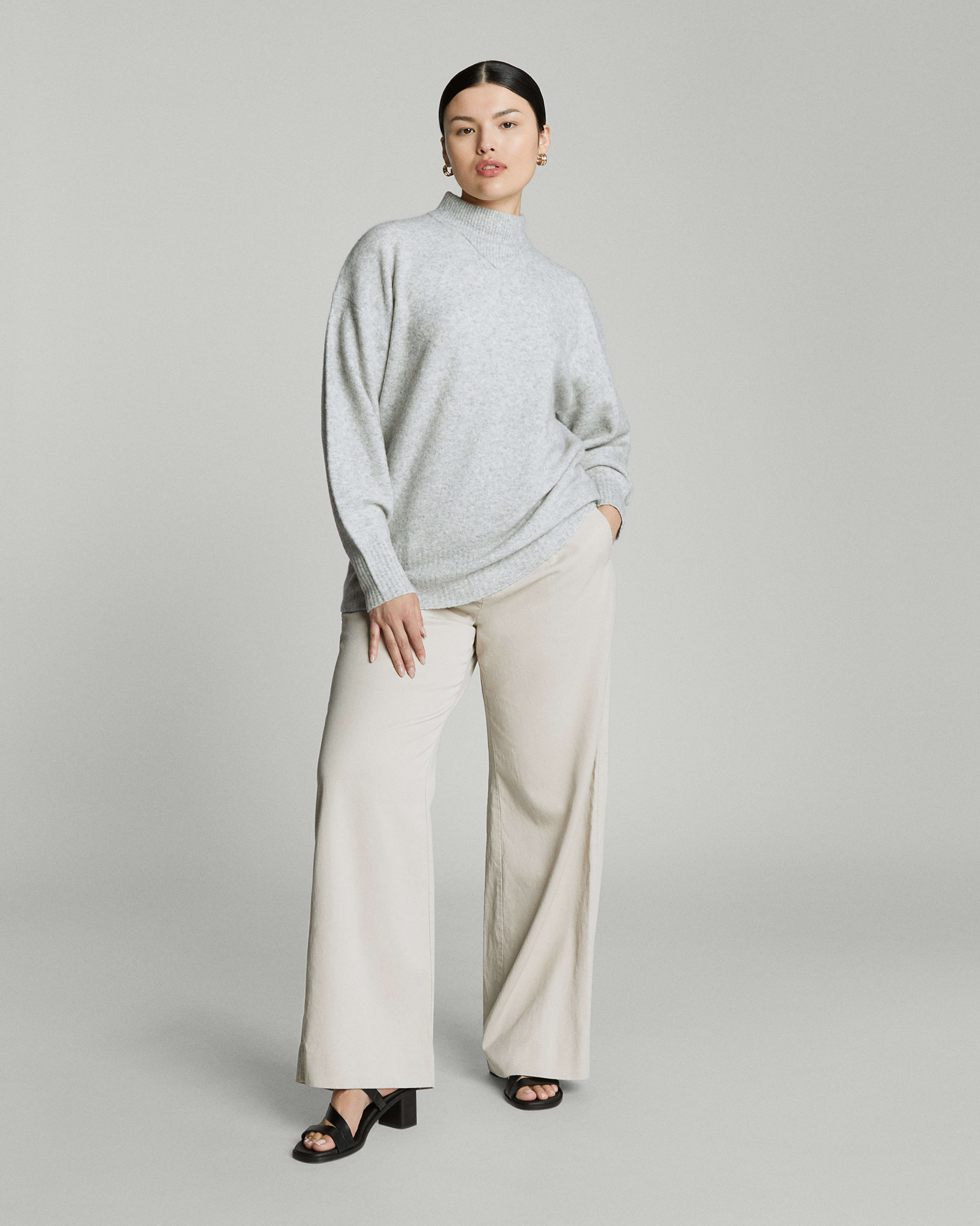 The Cozy-Stretch Pullover Heathered Grey – Everlane