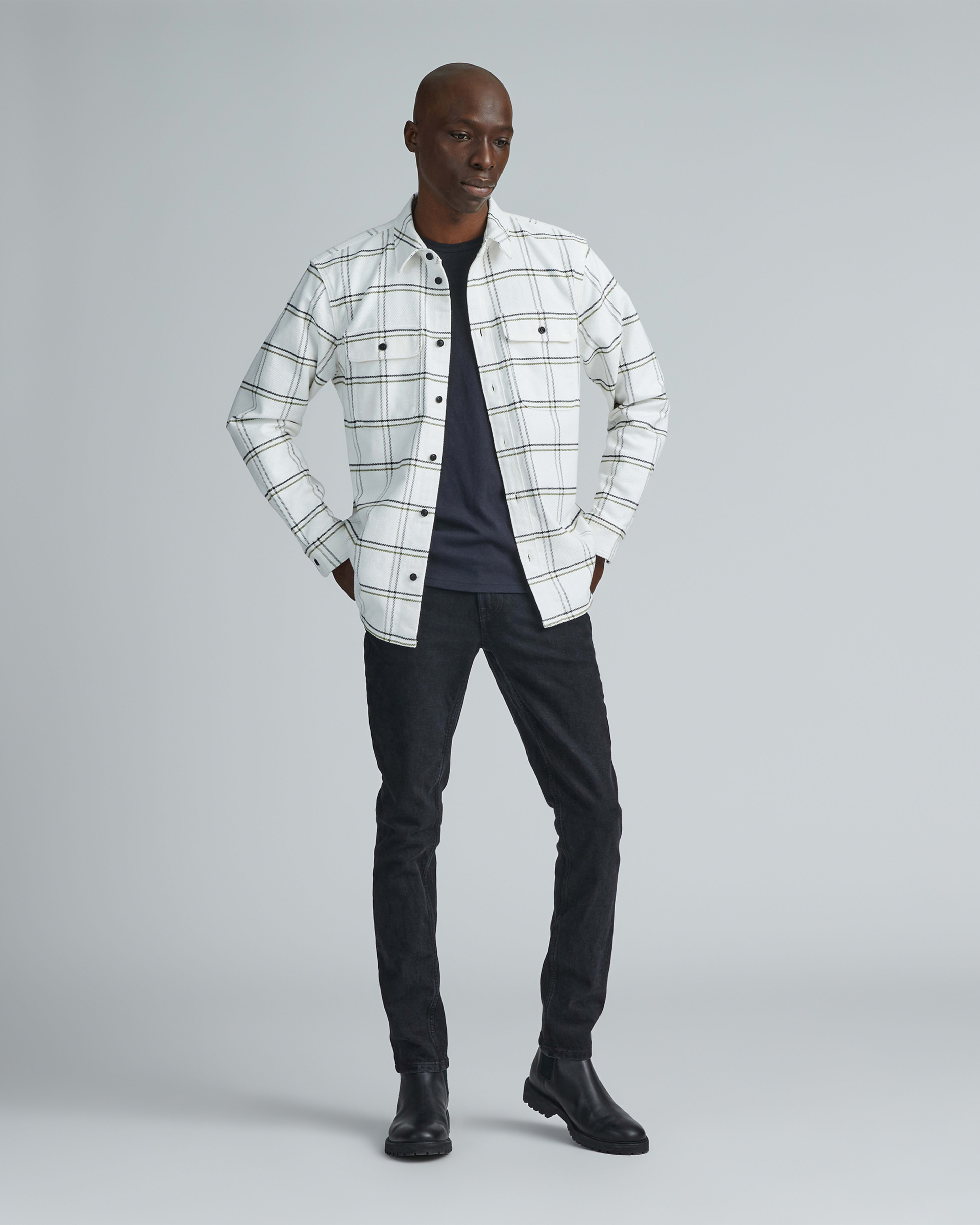 The Heavyweight Overshirt | Uniform Moss Double Windowpane – Everlane
