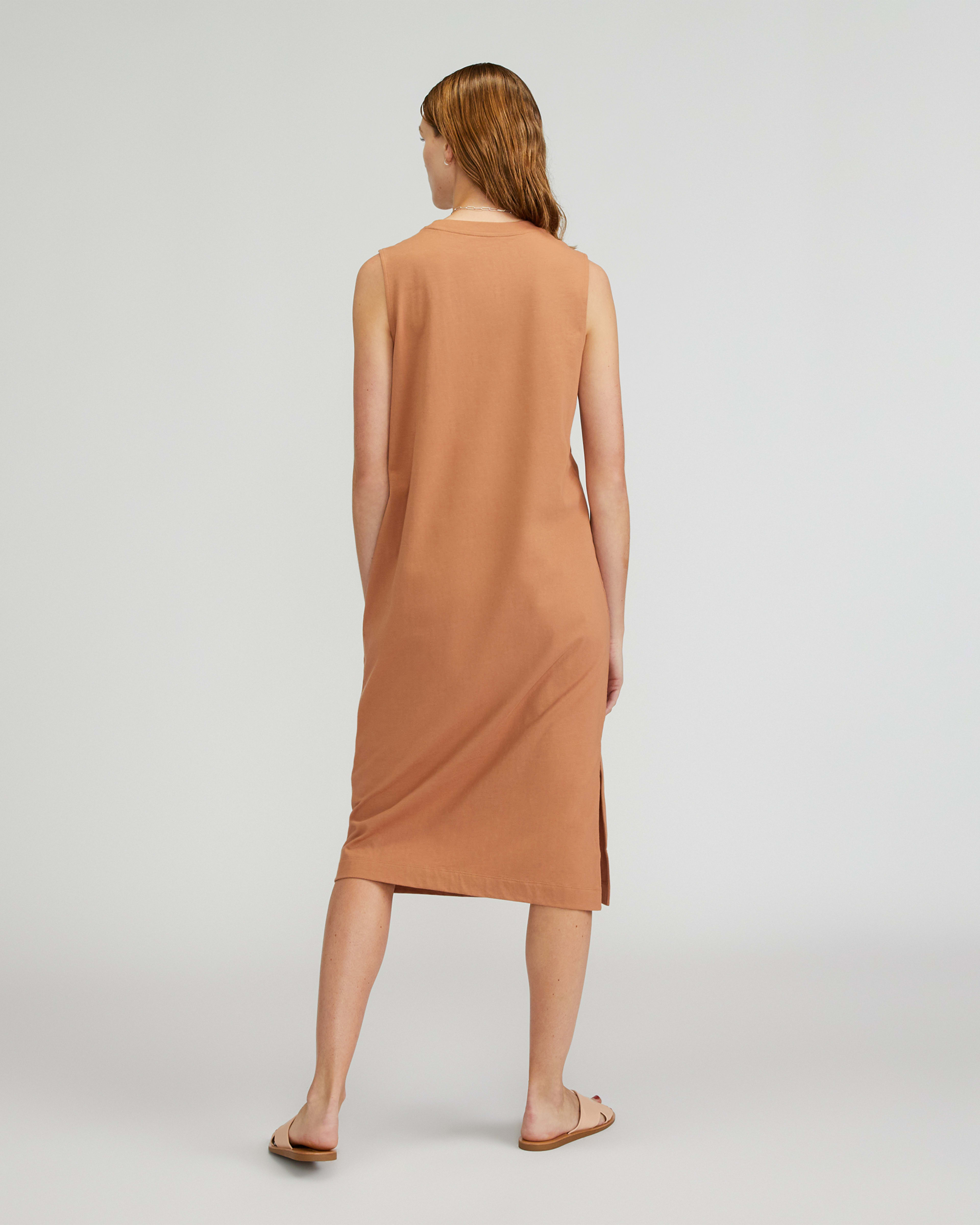 The Organic Cotton Weekend Tank Dress Tawny Brown – Everlane