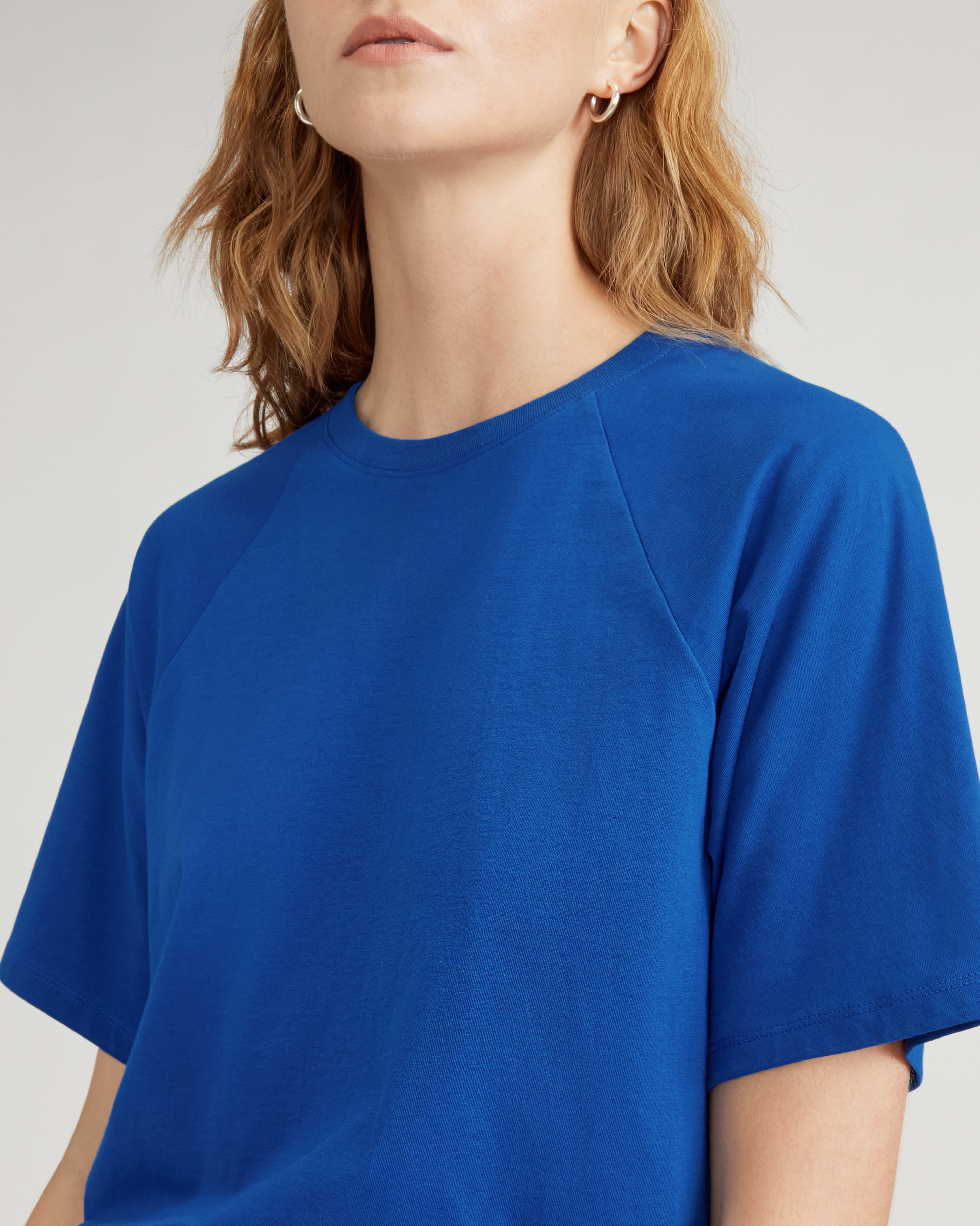 The Organic Cotton Raglan Tee Mazarine Blue – Everlane
