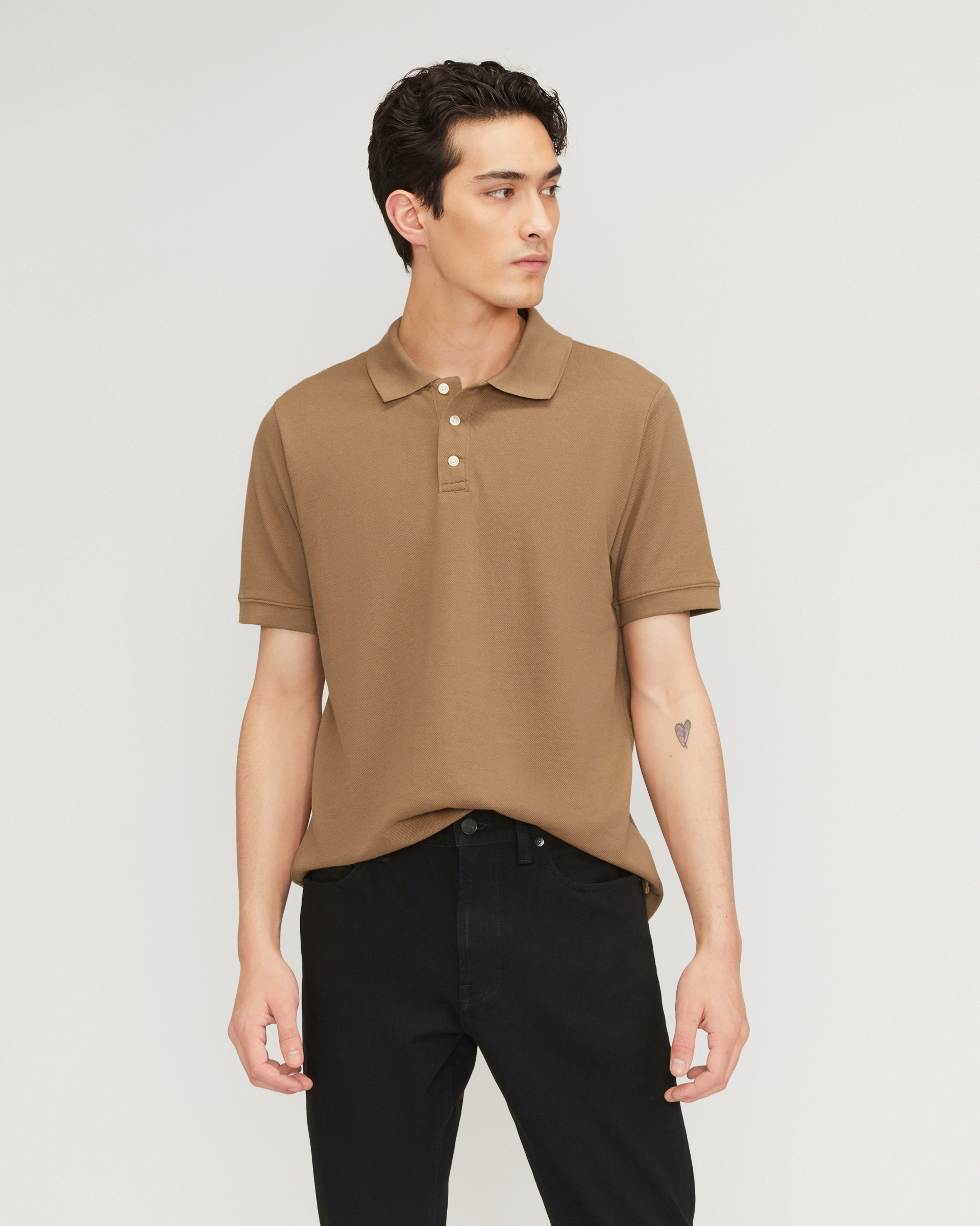The Good Earth Cotton® Polo Toasted Coconut – Everlane